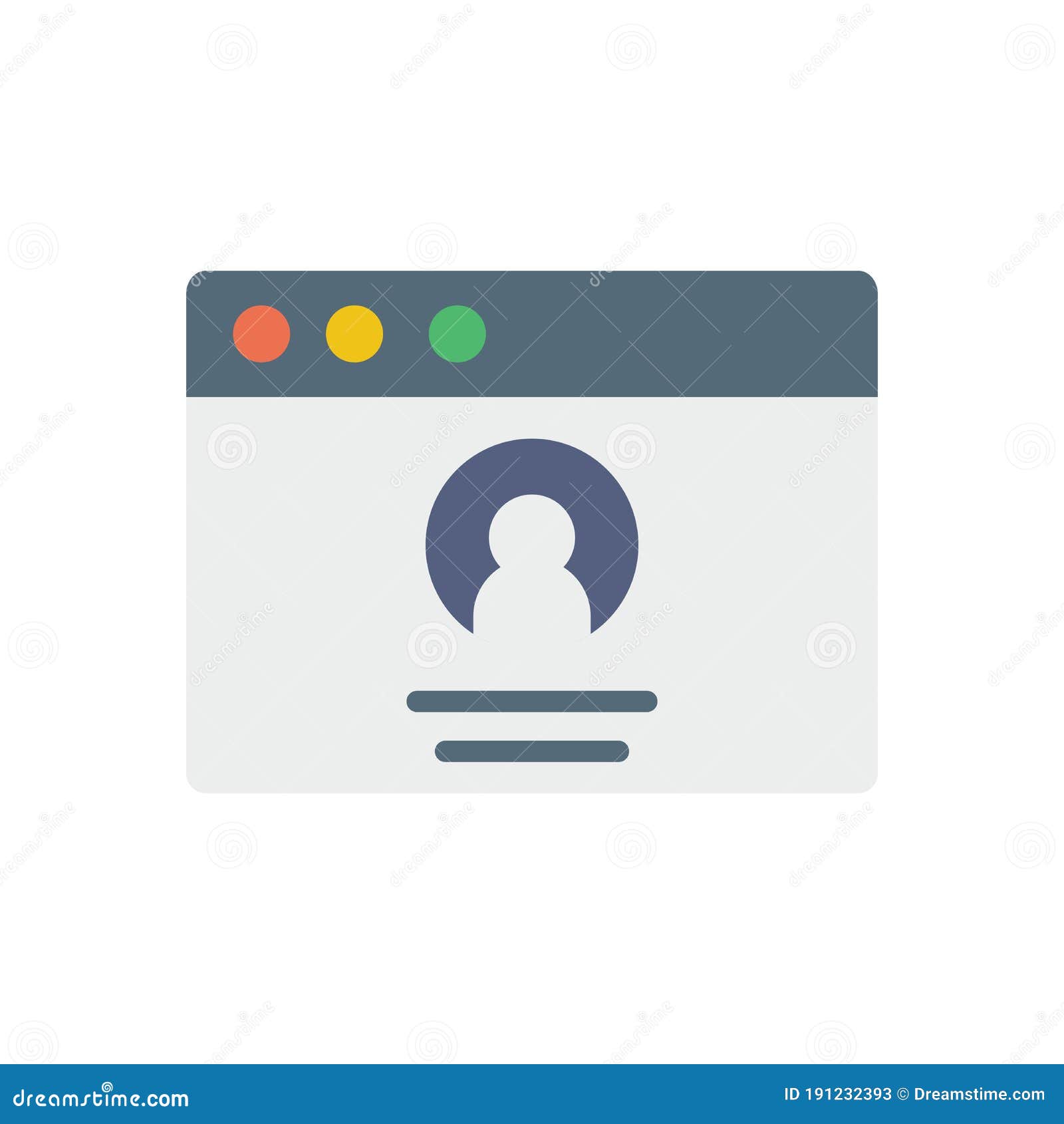 Browser, Web Site, User Icon. Simple Color Vector Elements of Internet ...