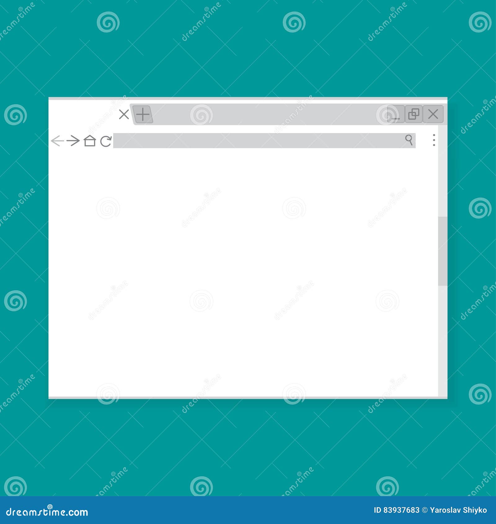Browser Window, Blank Web Page Vector Template. Interface for Computer ...