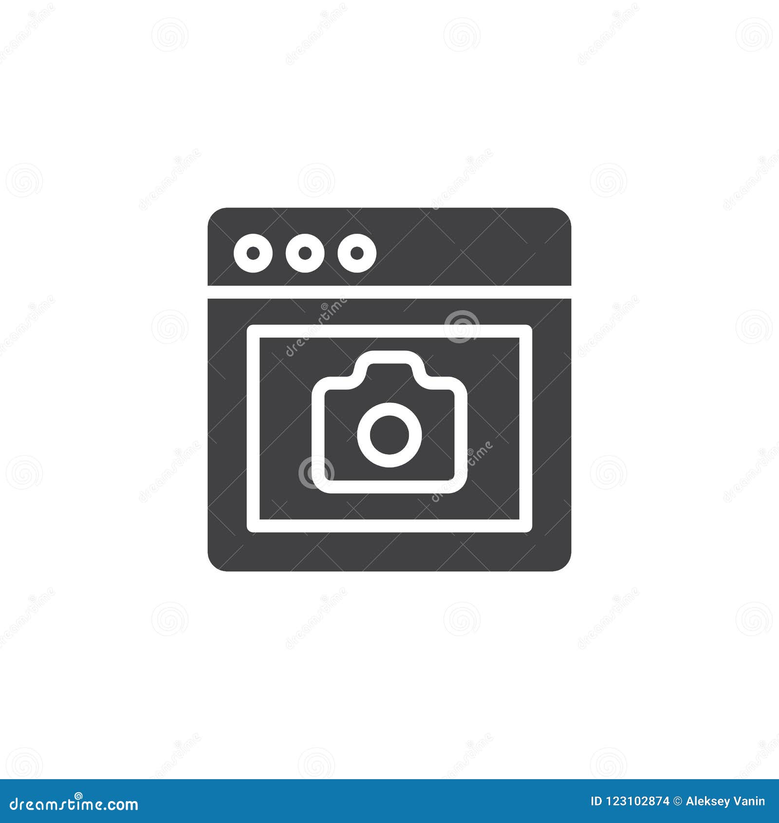 Browser Window and Camera Vector Icon Stock Vector - Illustration of ...