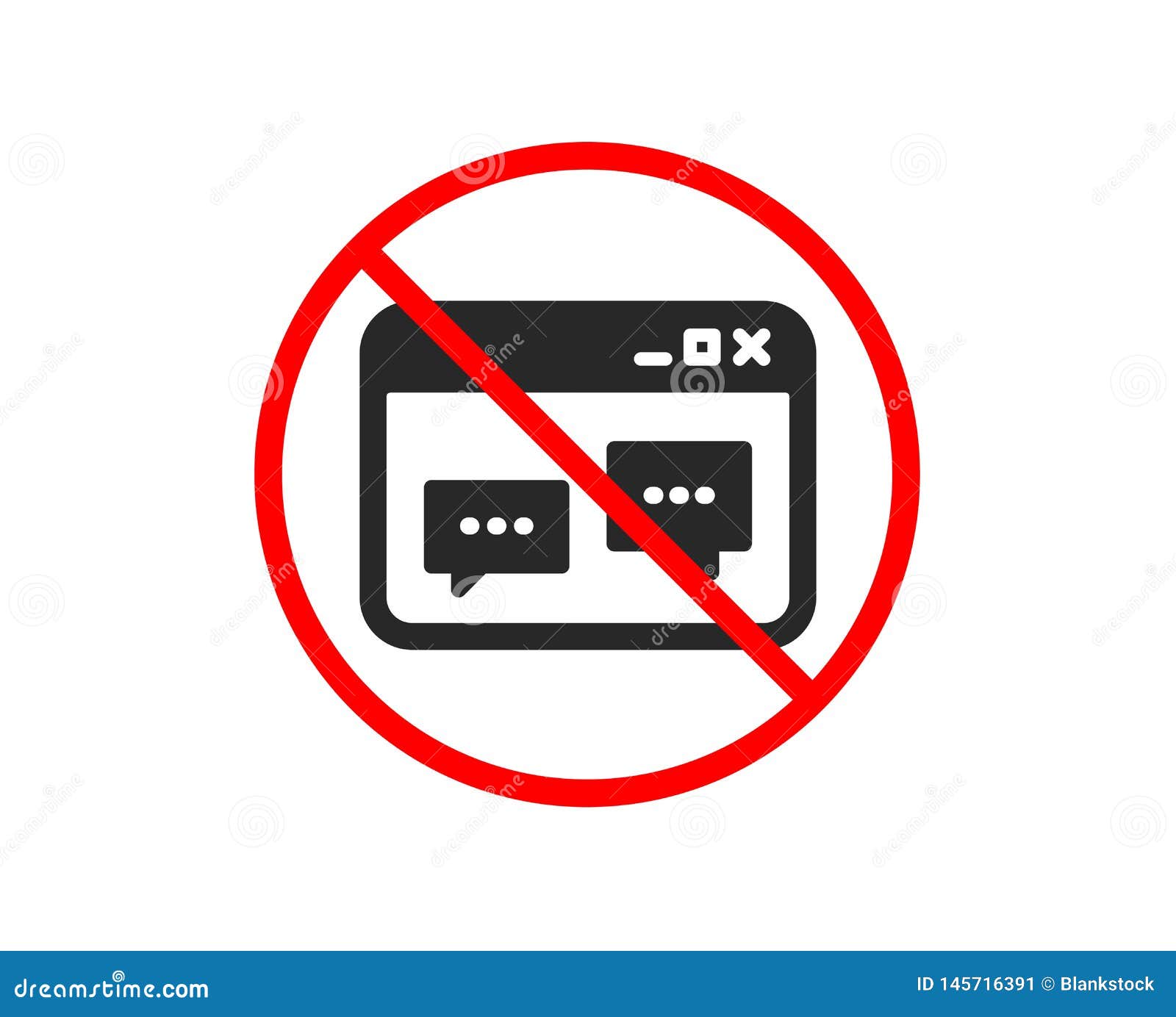 Browser Window Icon. Chat Speech Bubbles. Vector Stock Vector ...