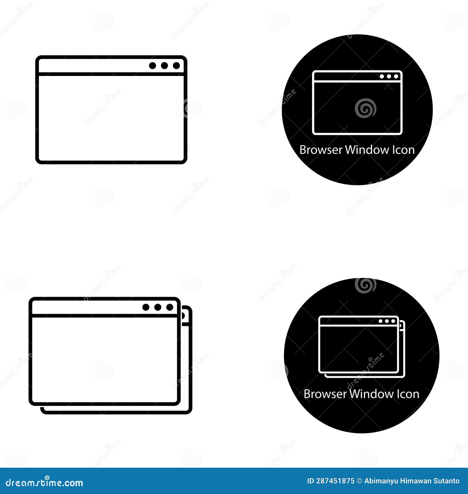 Browser window icon vector stock illustration. Illustration of internet ...