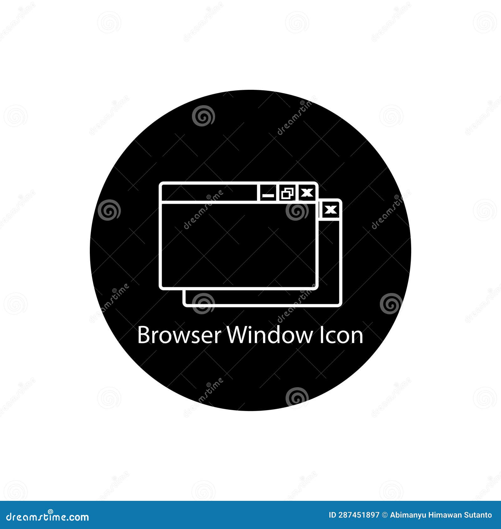 Browser window icon vector stock illustration. Illustration of ...