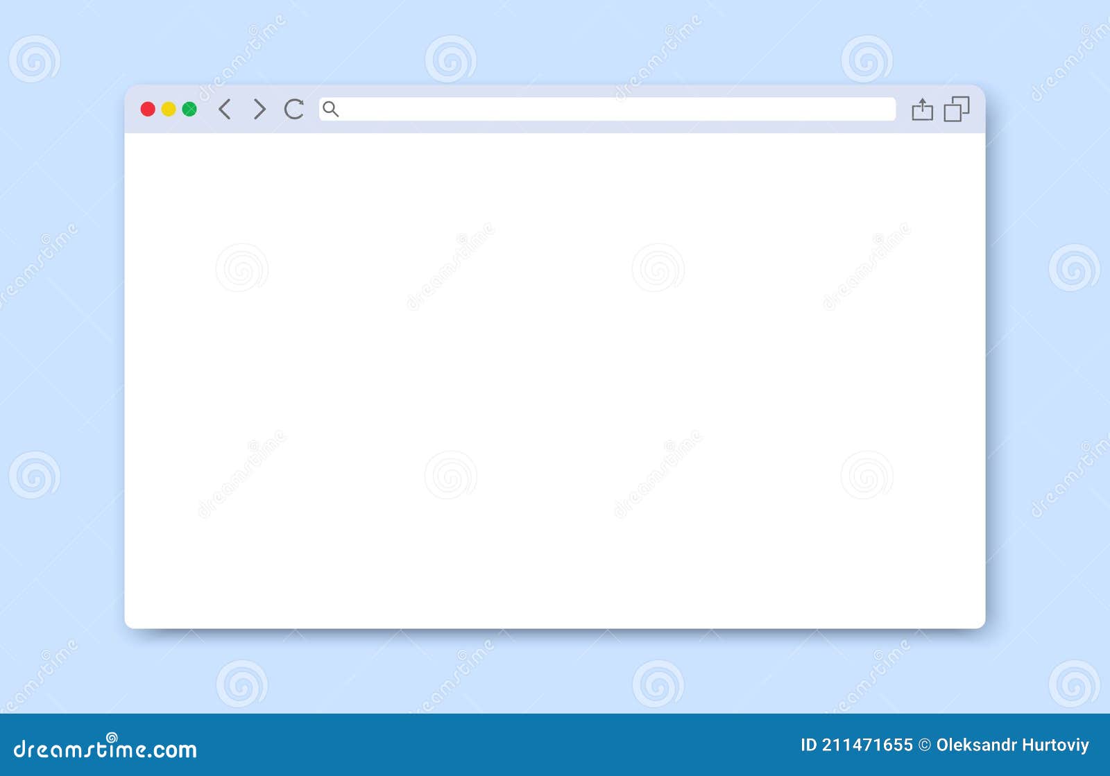 Browser Window. Window Internet Browser Concept in Flat Style. Blank ...