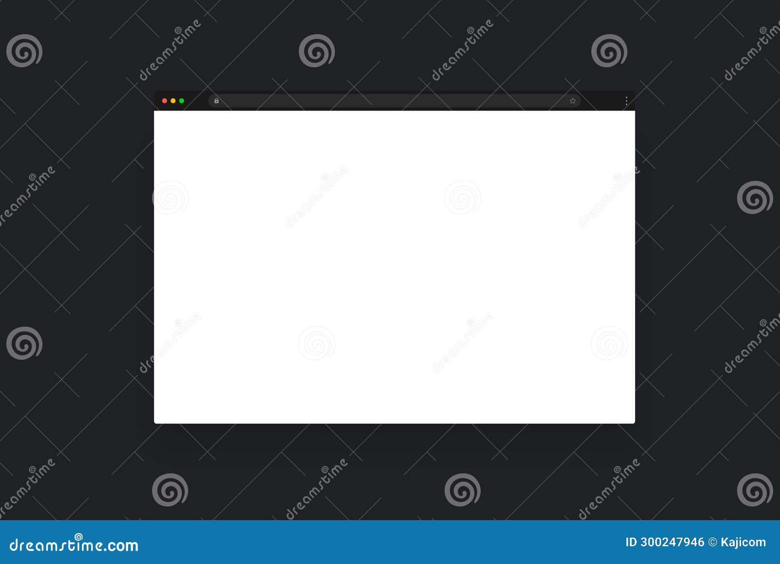 Browser Window Mockup 3d Rendering Stock Illustration Illustration Of