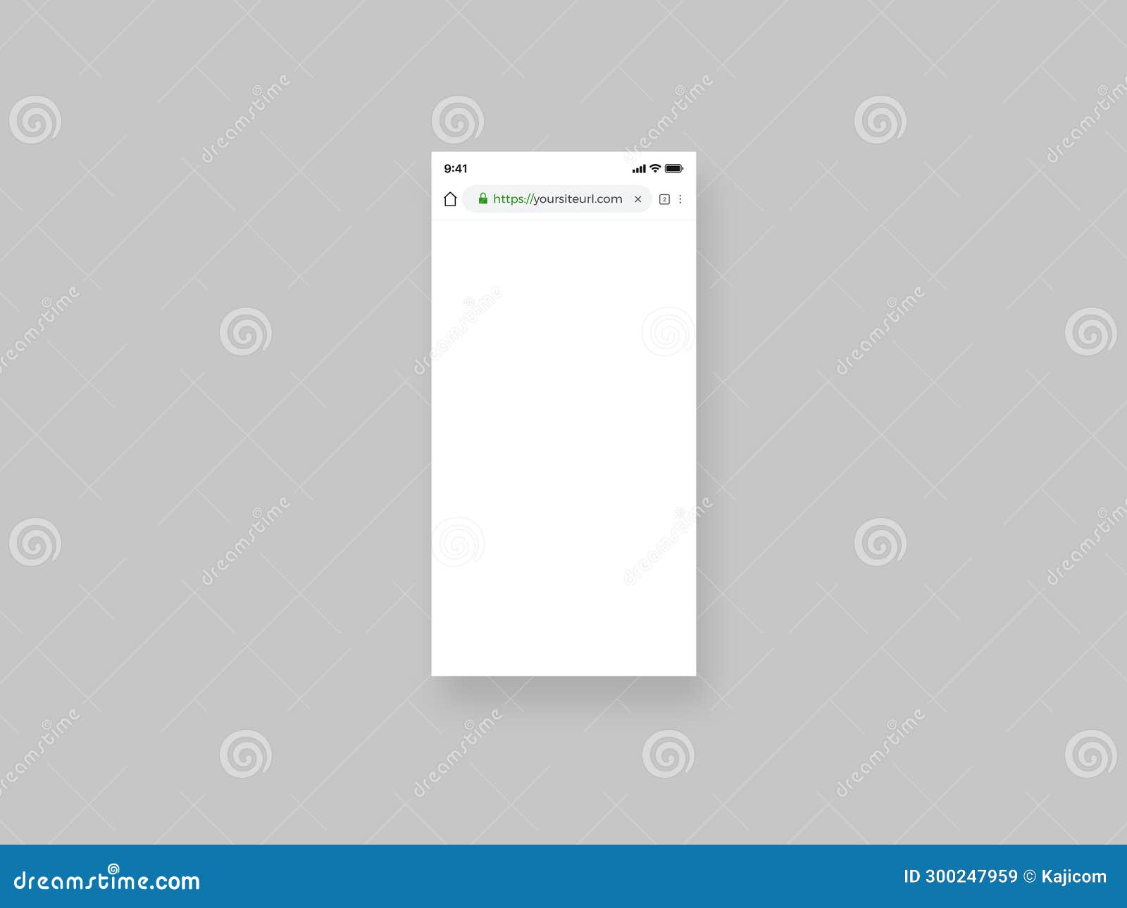 Browser Window Mockup 3d Rendering Stock Illustration Illustration Of