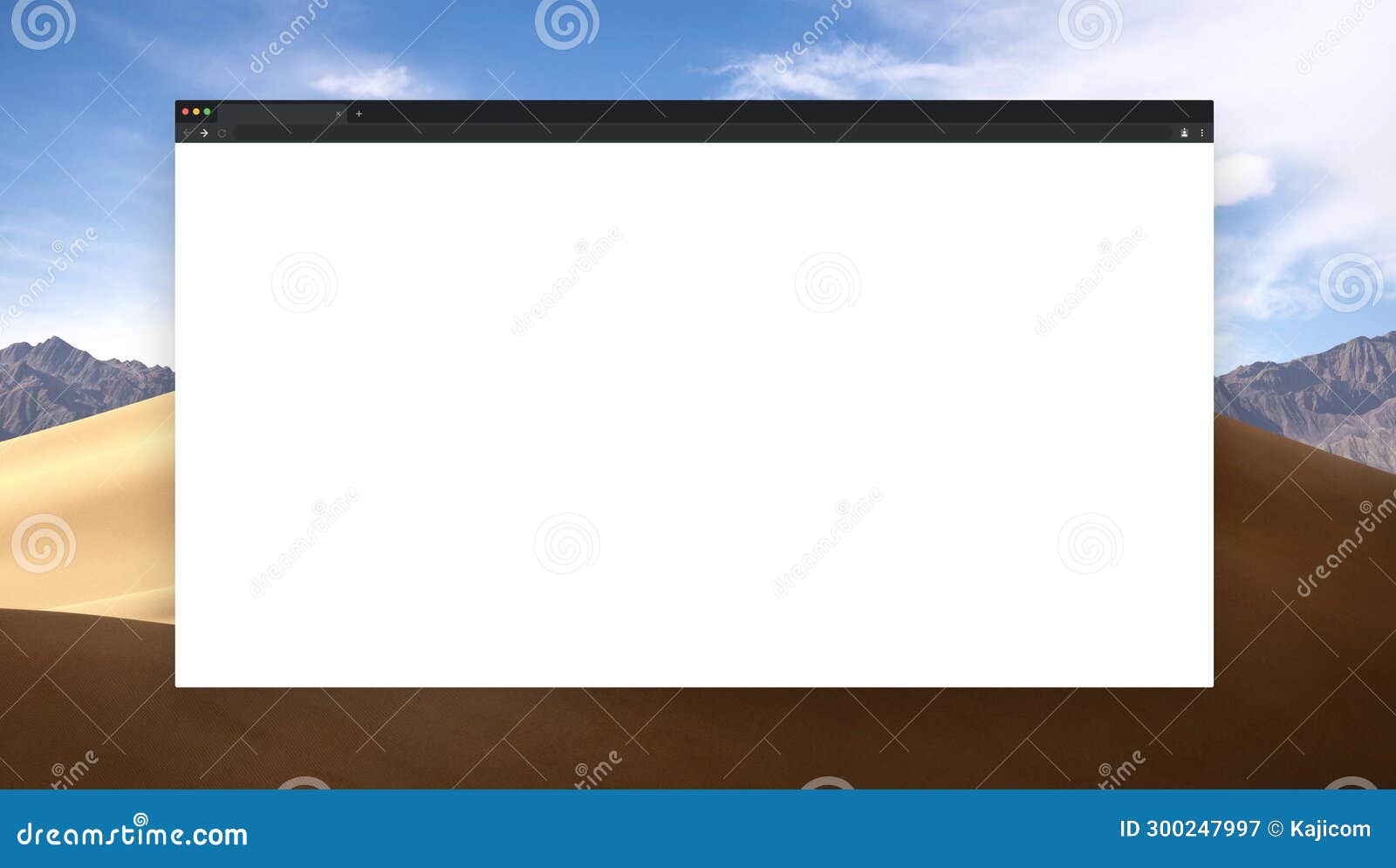 Browser Window Mockup 3d Rendering Stock Illustration Illustration Of