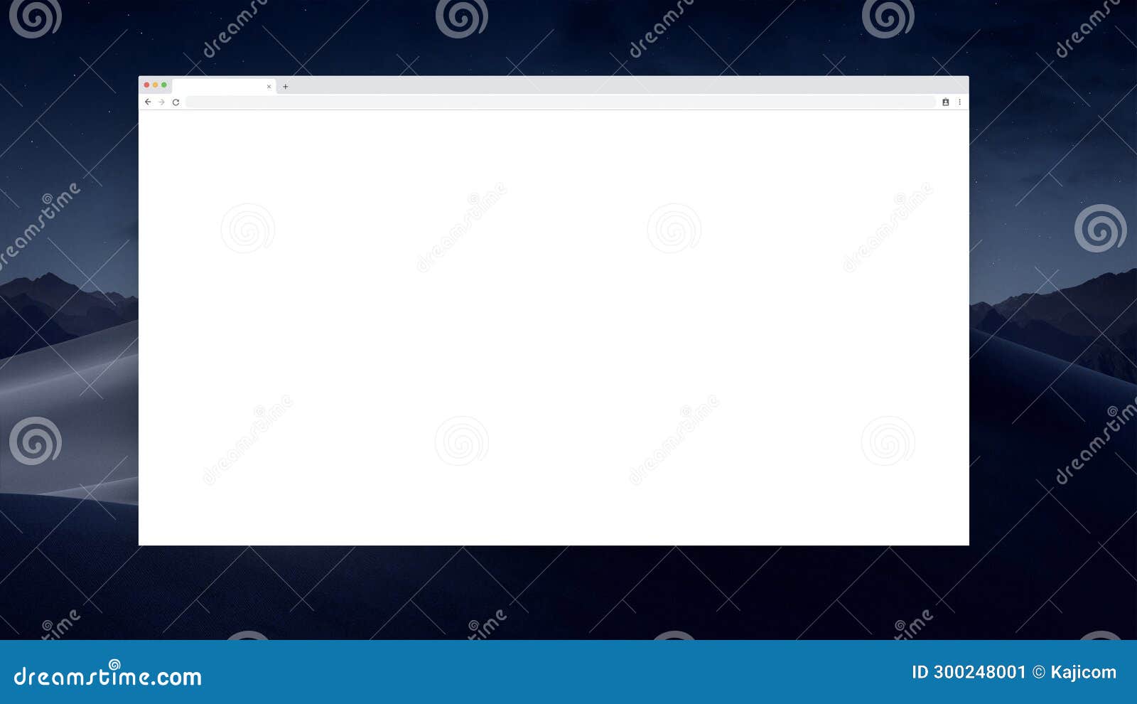Browser Window Mockup 3d Rendering Stock Illustration Illustration Of