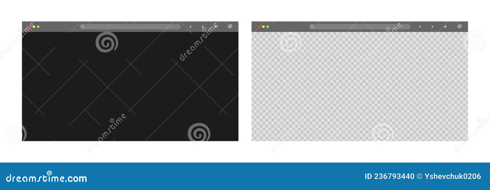 Browser Window Mockup. Website Template Vector Frame Stock Vector ...