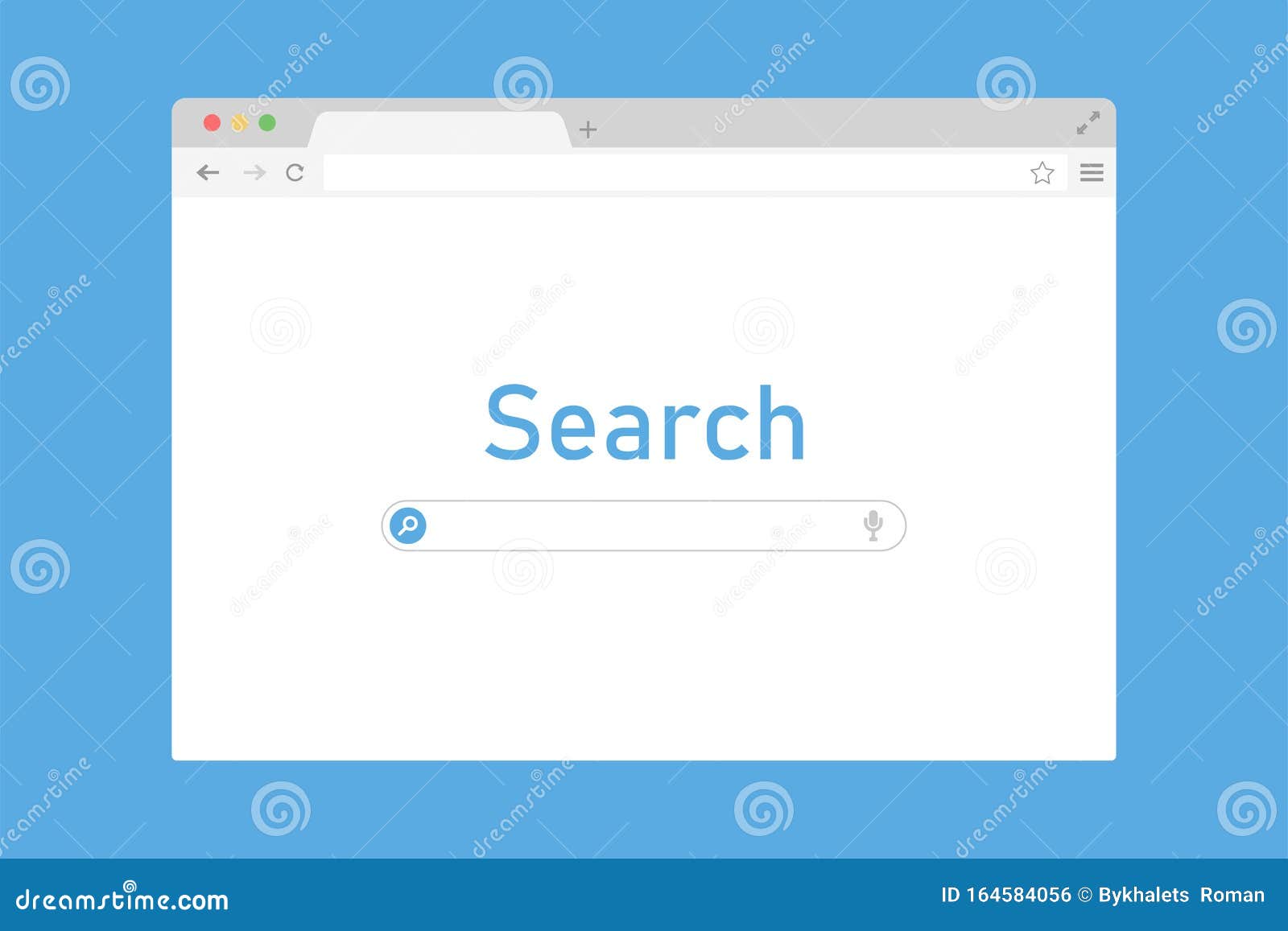 Browser Window with Search Site. Internet Technology. World Wide Web ...