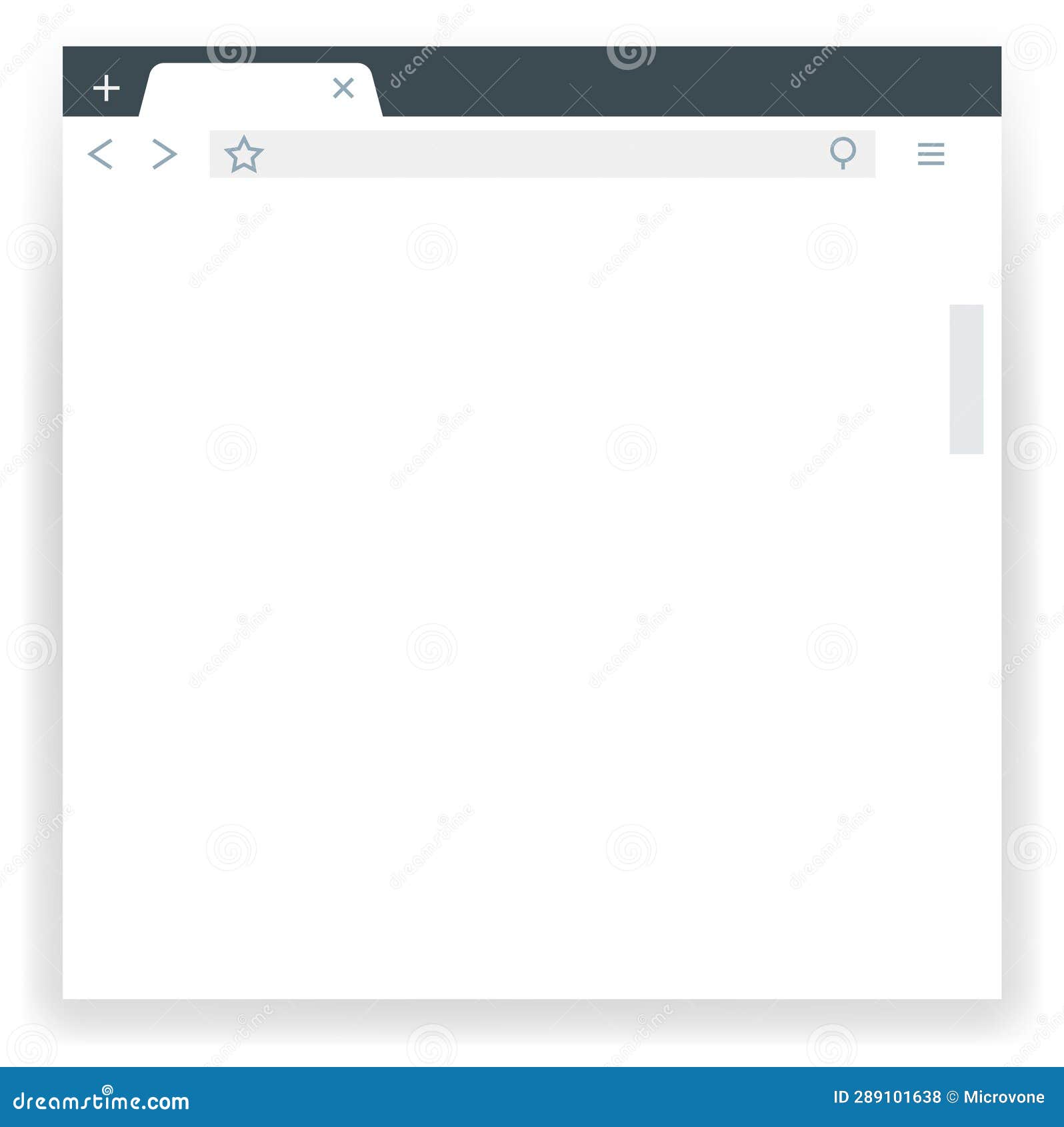 Browser Window Template. Empty Web App Frame Stock Vector ...