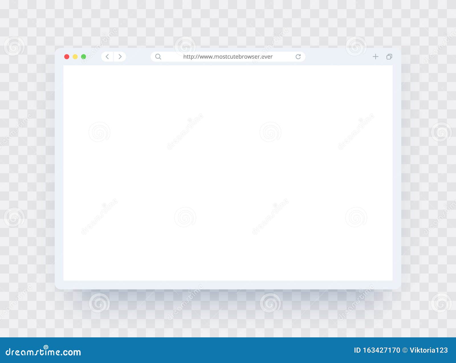 Browser Window Template in Light Theme for Website, Laptop and Computer ...