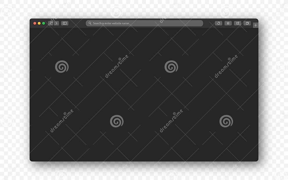 Browser Window on Transparent Background. Empty Web Page, Browser ...