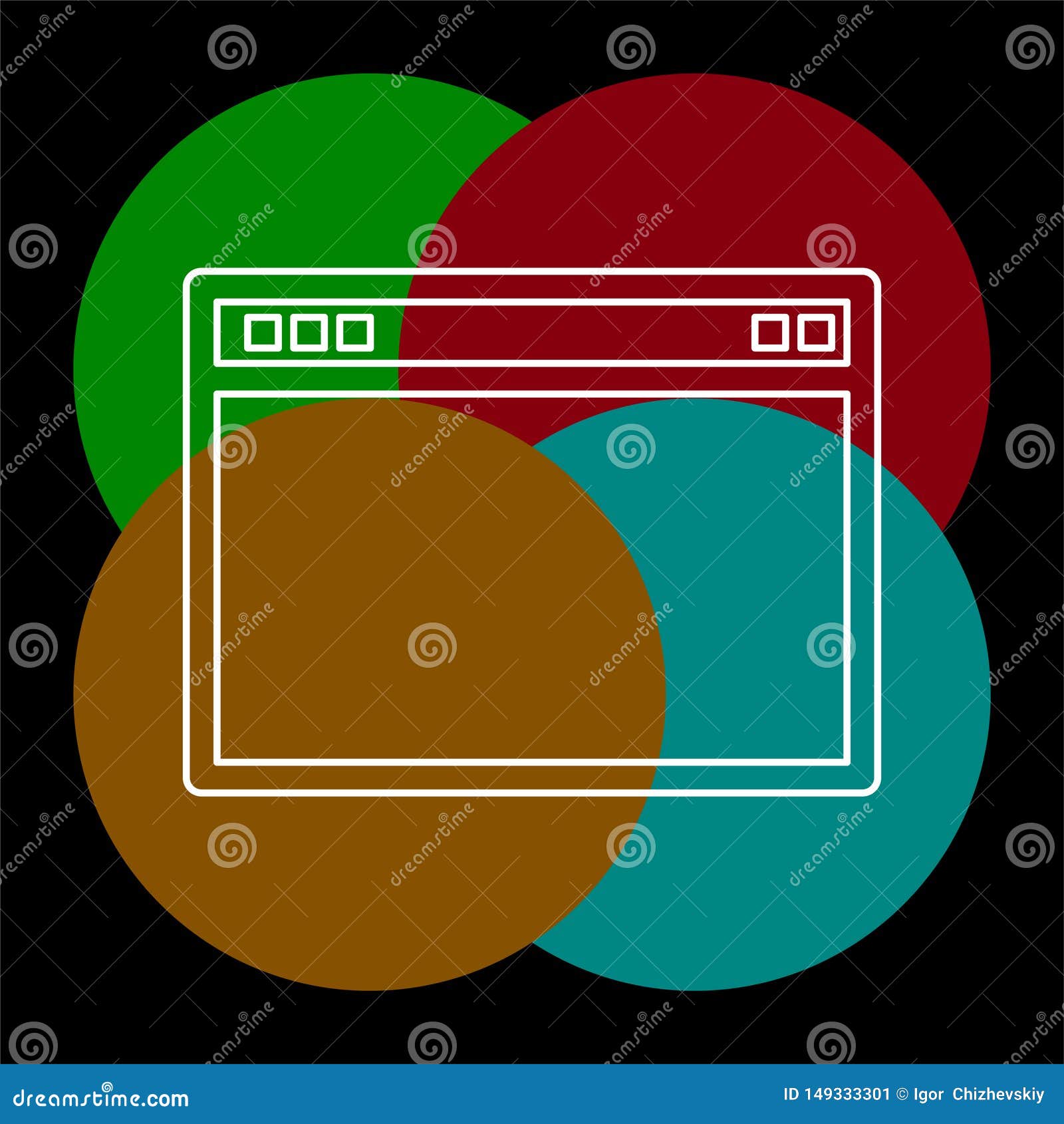 Browser Window Vector Illustration. Stock Vector - Illustration of ...