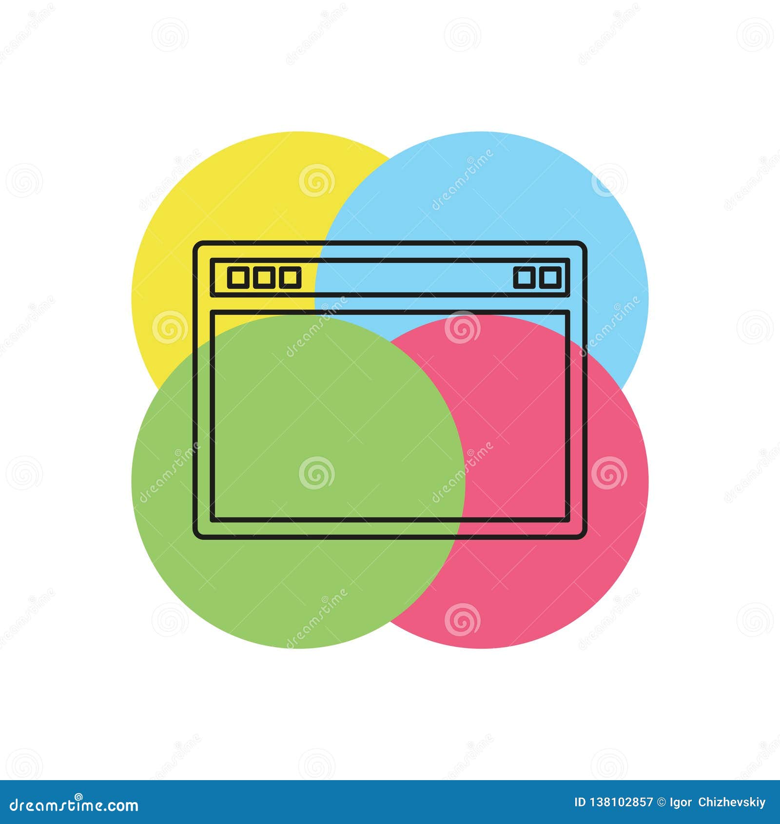 Browser Window Vector Illustration Stock Illustration - Illustration of ...