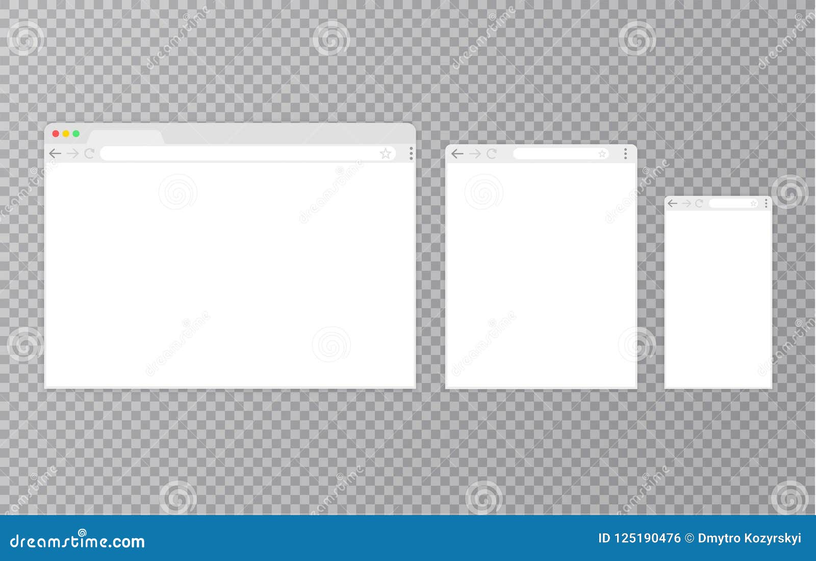 Browser Window.Web Browser in Flat Style. Window Concept Internet ...