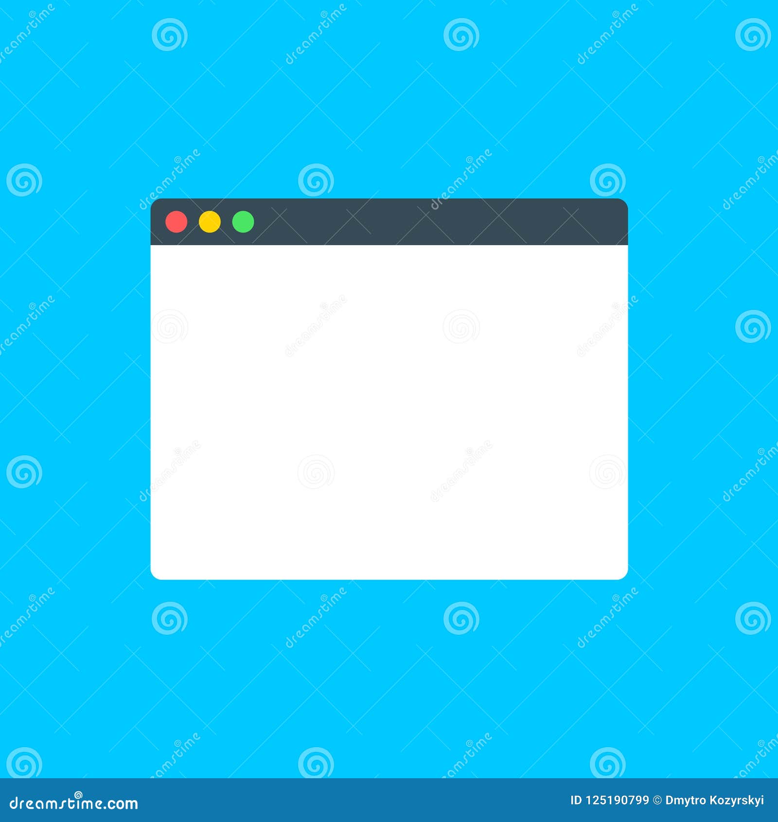 Browser Window.Web Browser in Flat Style. Window Concept Internet ...