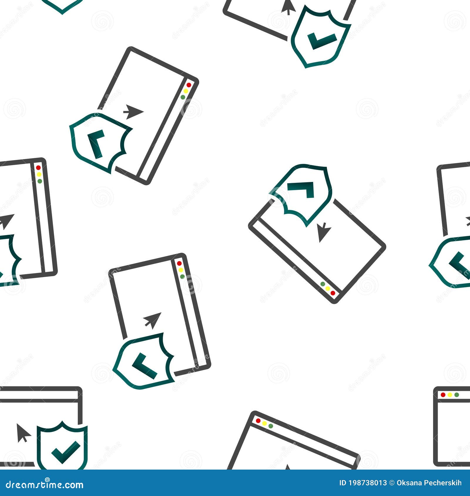 Browserl Check Board Icon Seamless Pattern on a White Background Stock ...