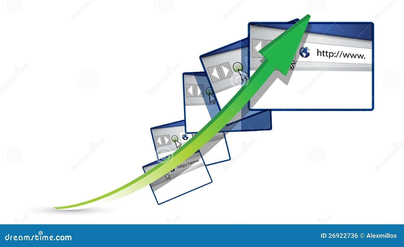 Browsers and Arrow Illustration Design Stock Illustration ...