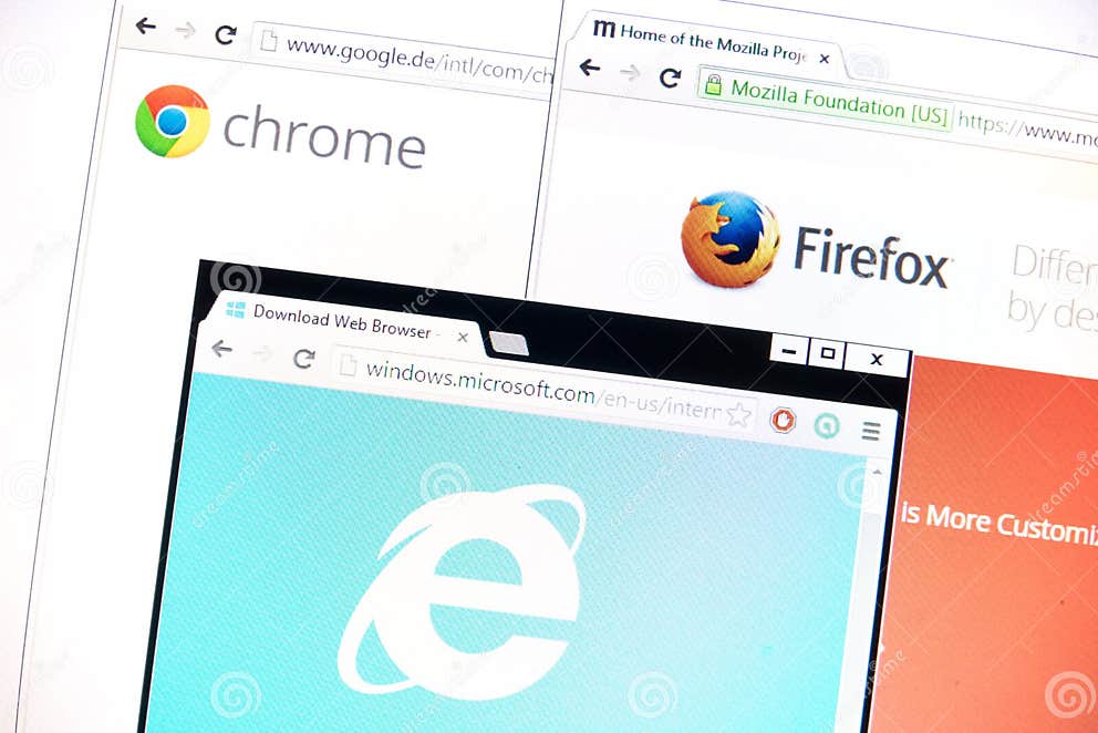 Browsers editorial stock photo. Image of mozilla, explorer - 44121368