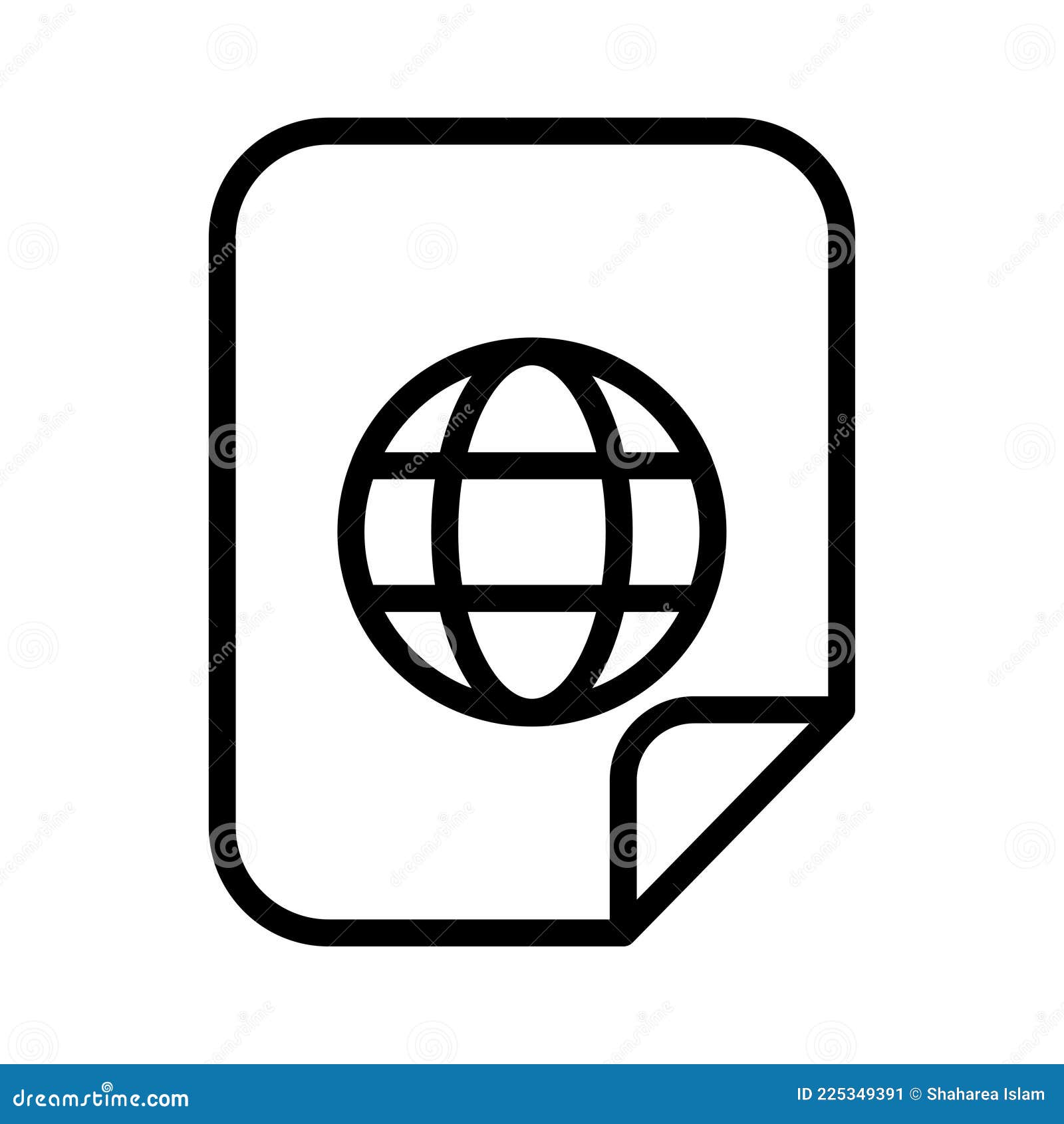 Browsing File Icon stock vector. Illustration of file - 225349391