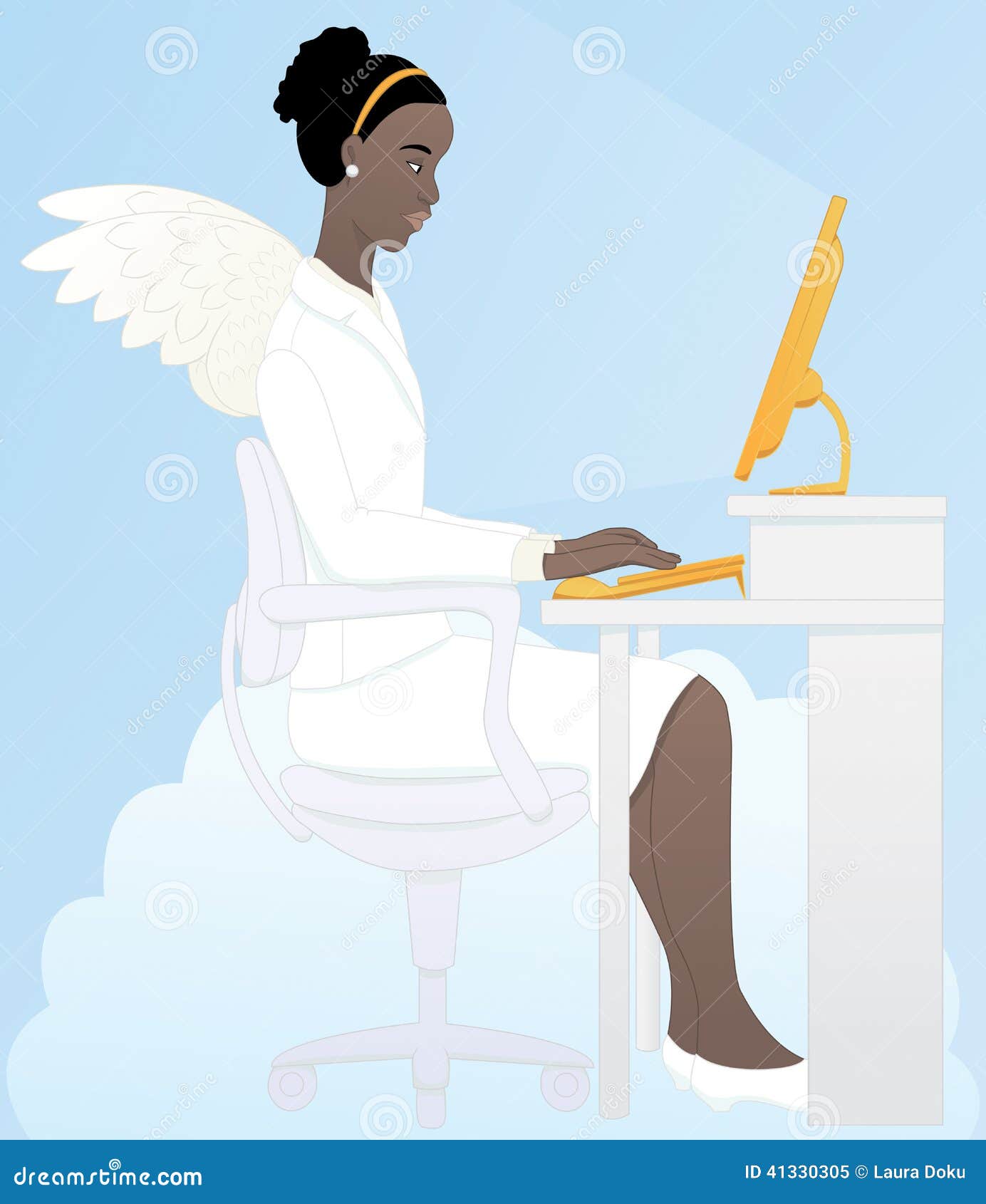 Browsing with Good Conscience Stock Vector - Illustration of woman ...