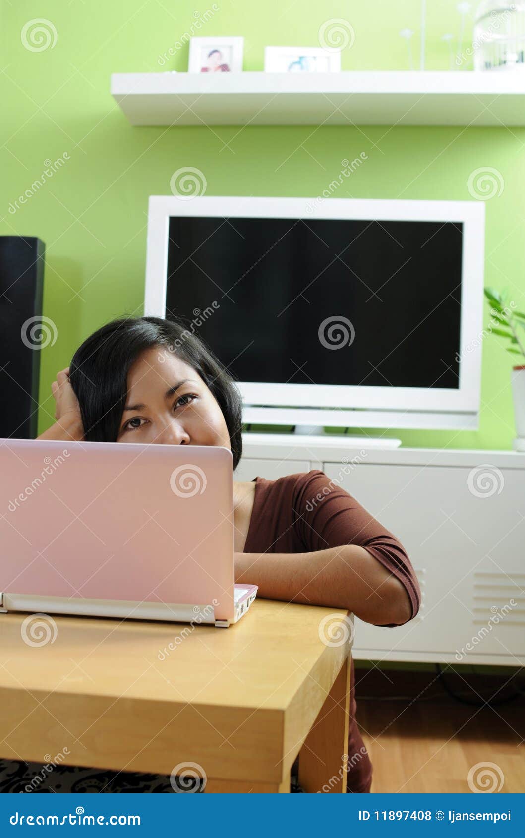 Browsing internet at home stock photo. Image of beautiful - 11897408