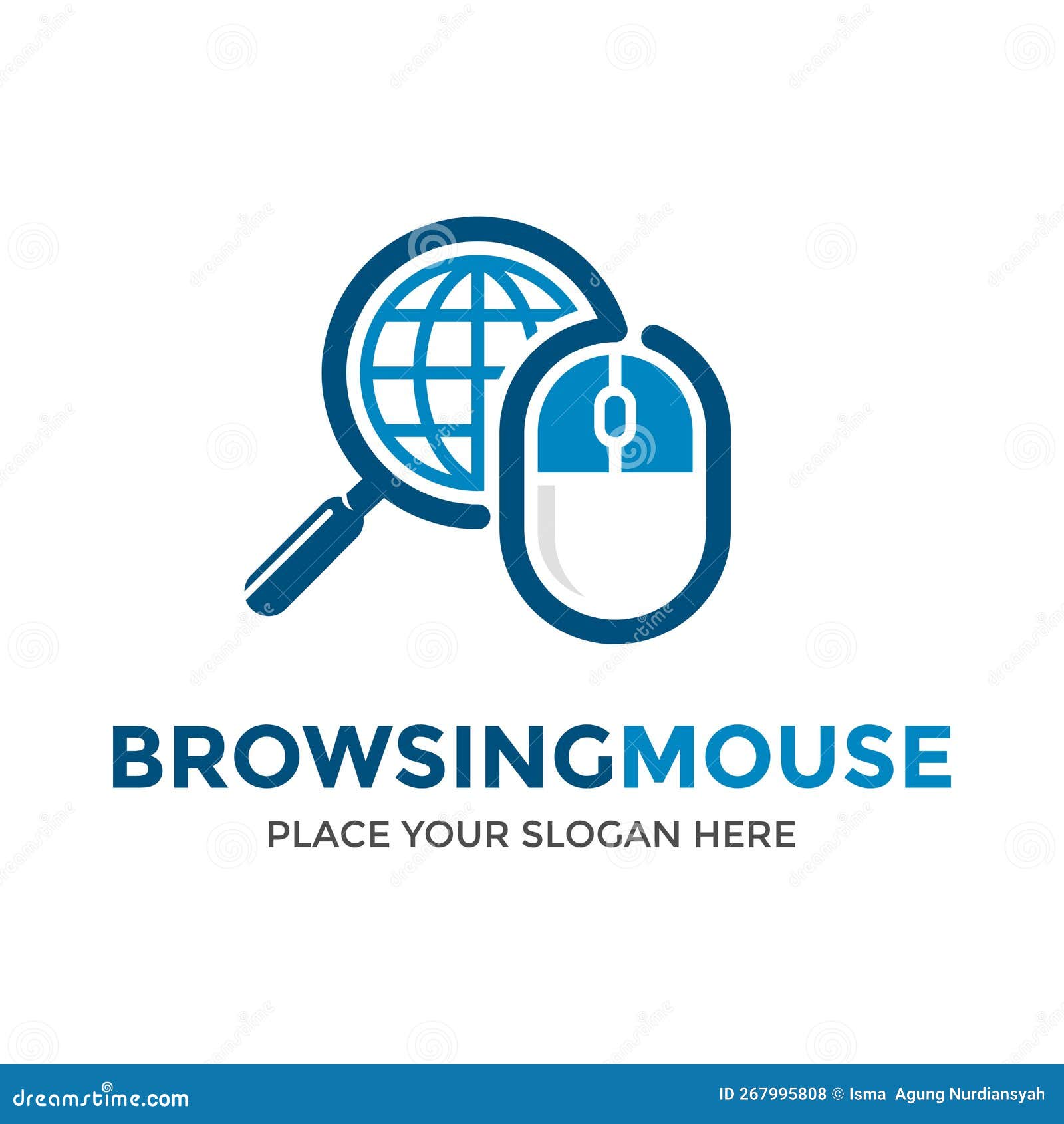 Browsing Mouse Vector Logo Template. this Design Use Globe or Internet ...