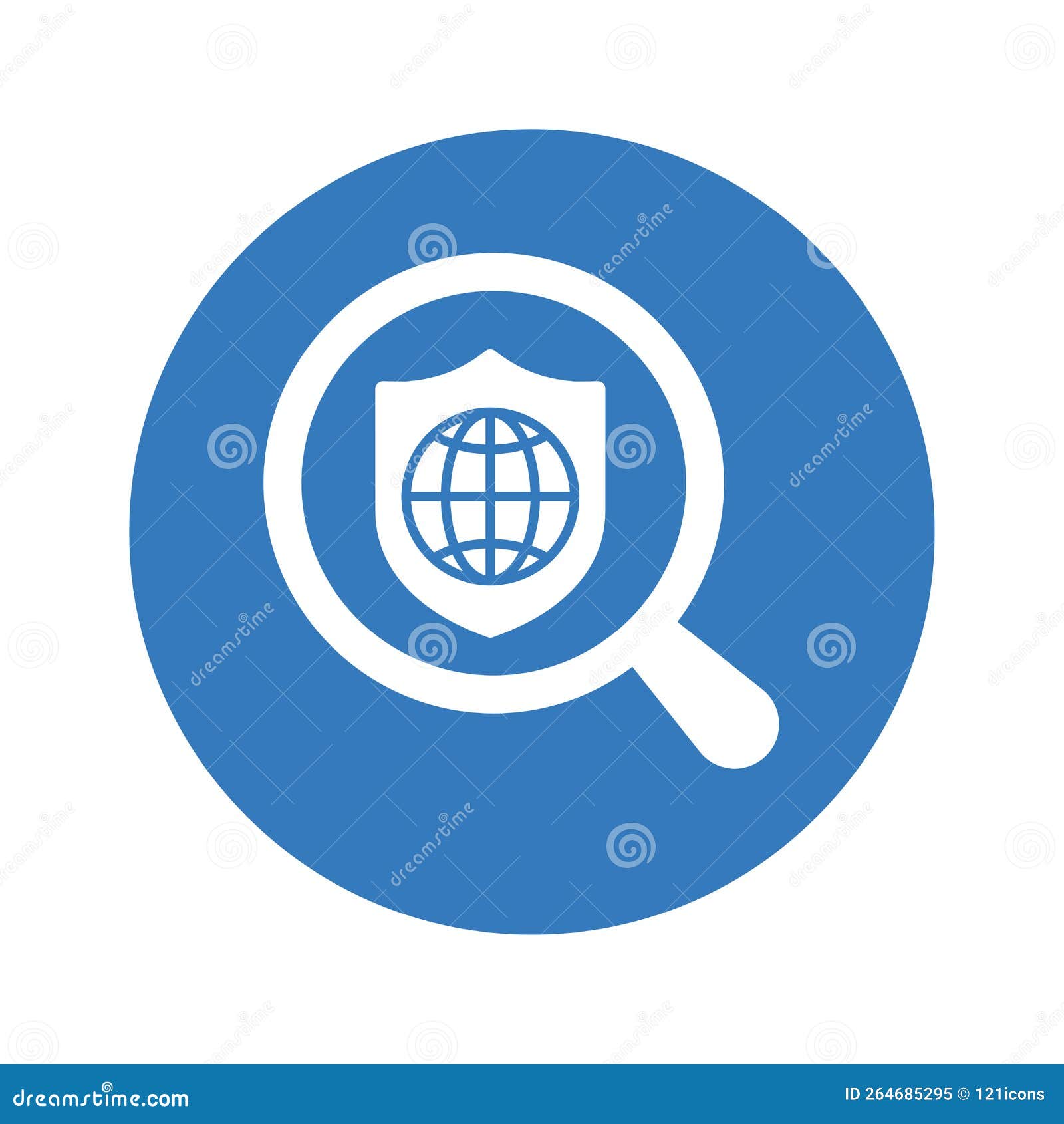 Browsing, Safe, Search Outline Icon. Line Art Vector Stock Illustration ...
