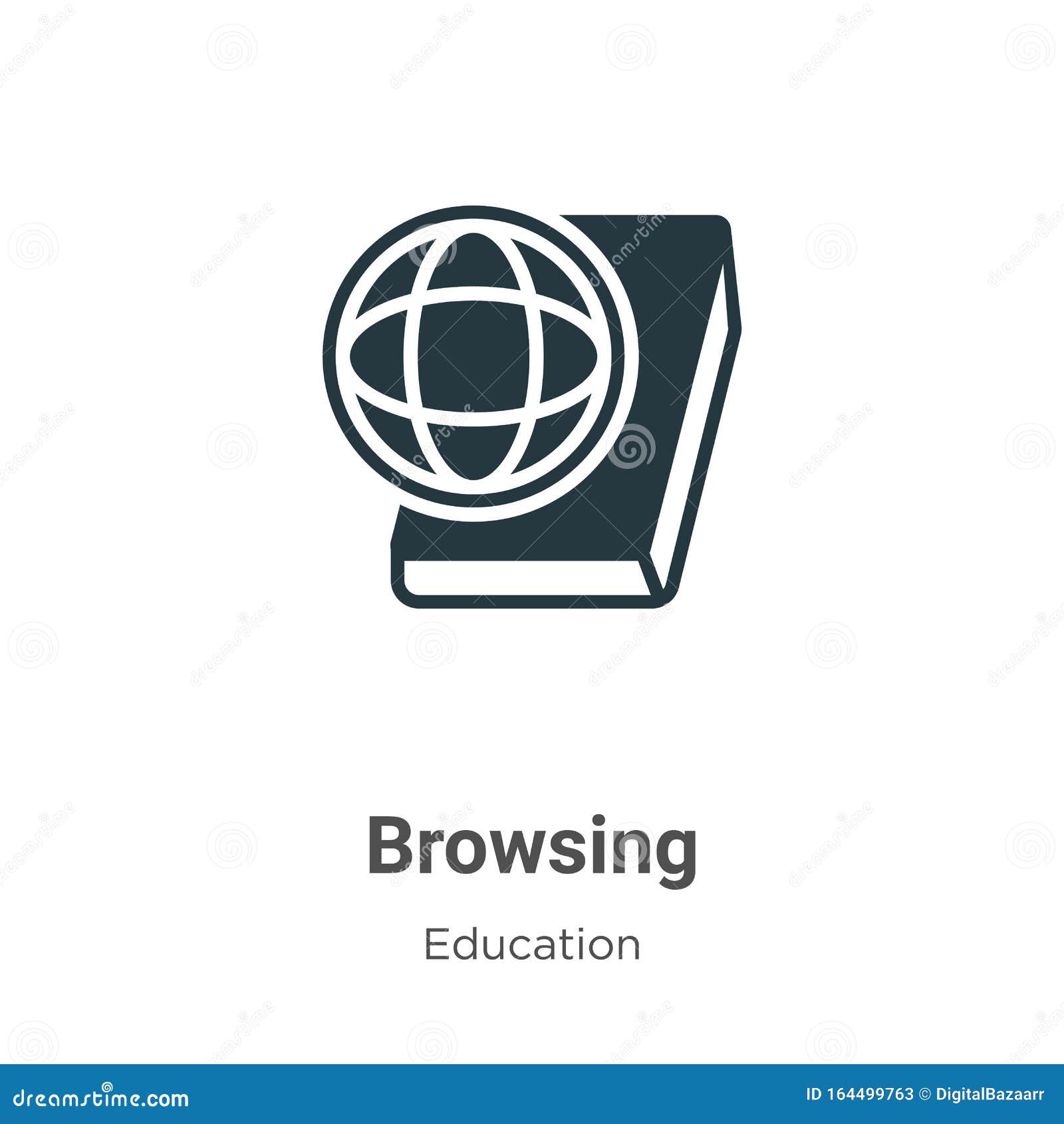 Browsing Vector Icon On White Background. Flat Vector Browsing Icon ...