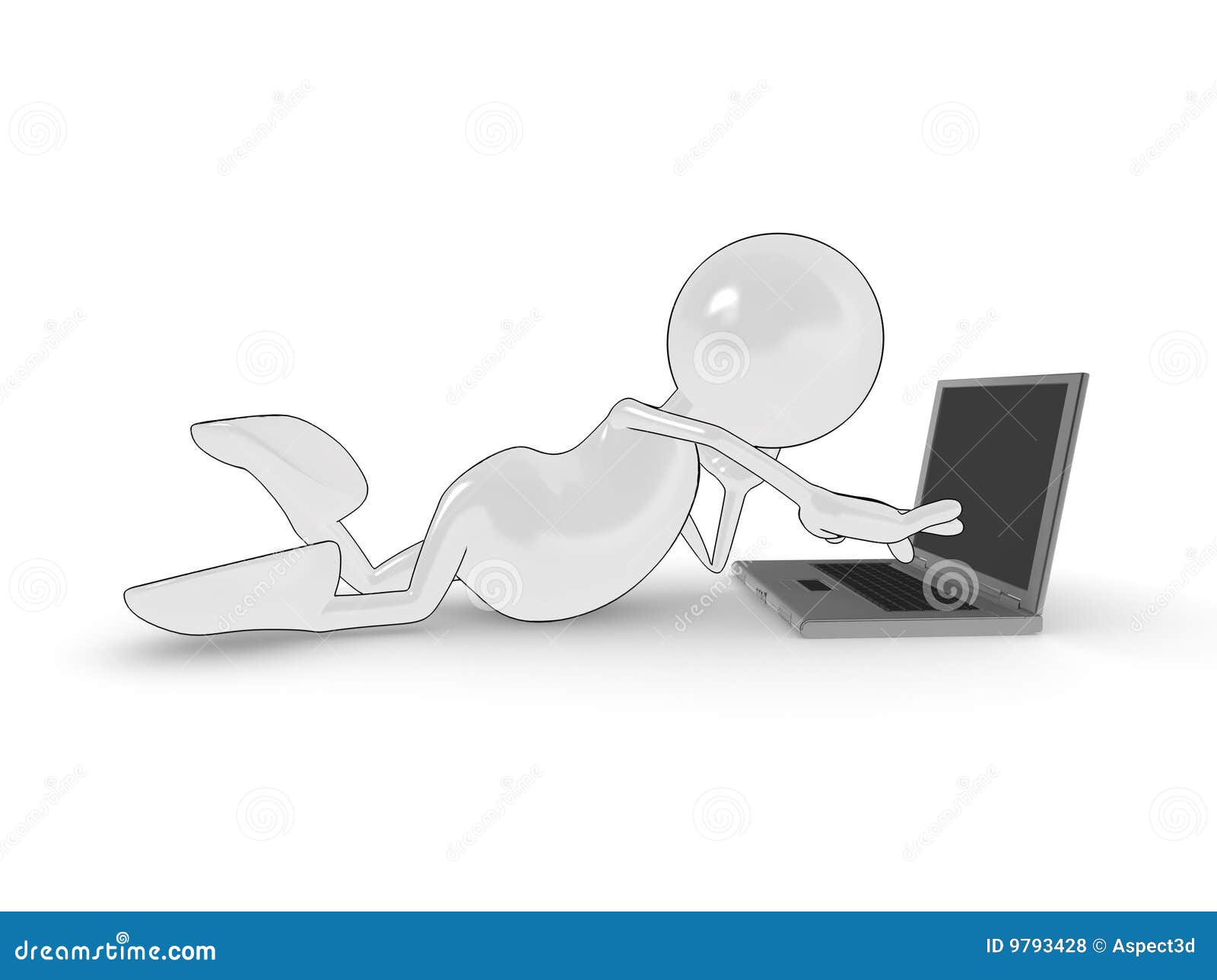 Browsing the web stock illustration. Illustration of internet - 9793428