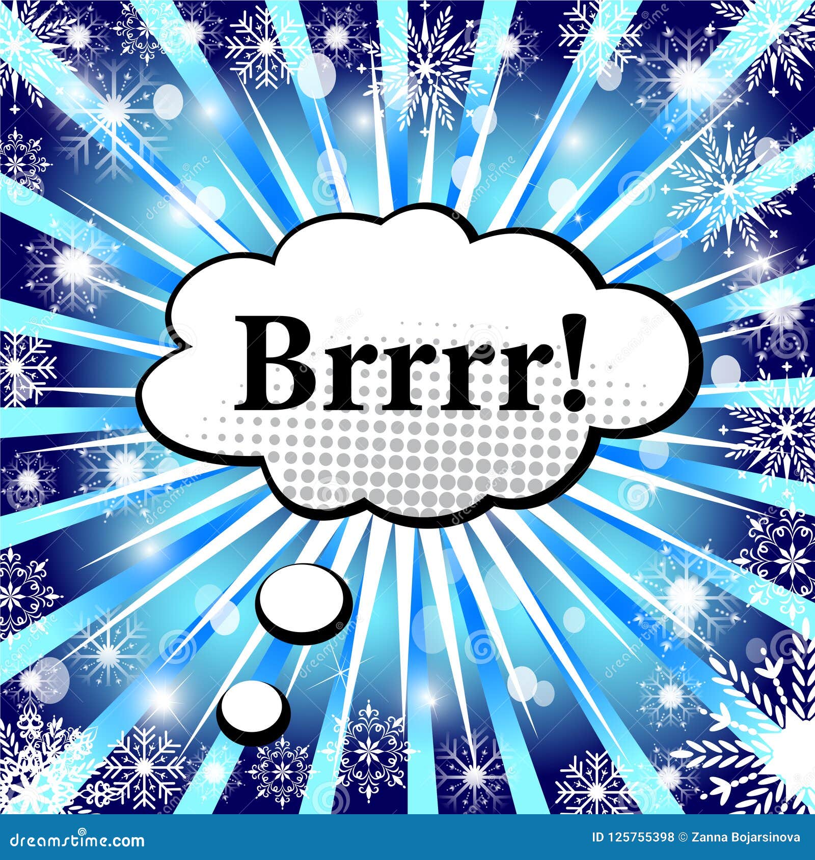 Brrr! Comic Speech Bubble, Cartoon. Vector Illustration Stock Vector ...
