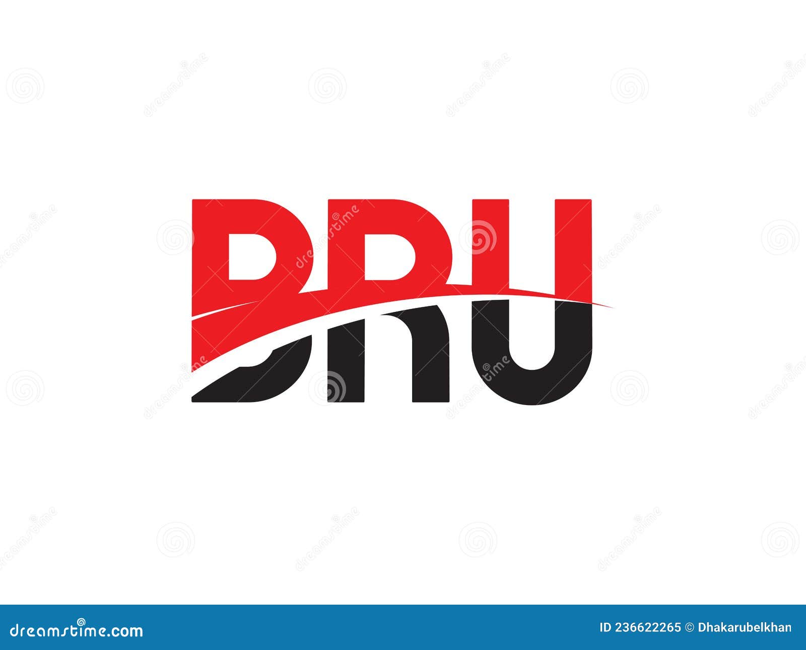 BRU Letter Initial Logo Design Vector Illustration Stock Vector ...