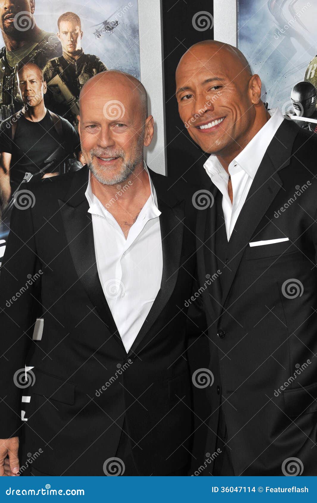 Bruce Willis, Dwayne Johnson, Der FELSEN Redaktionelles Stockbild ...