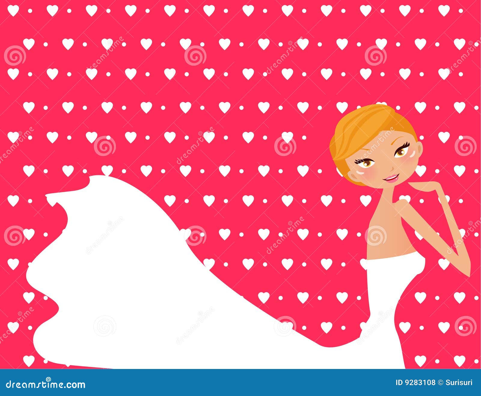 Brud vektor illustrationer. Illustration av härlig, kappa - 9283108