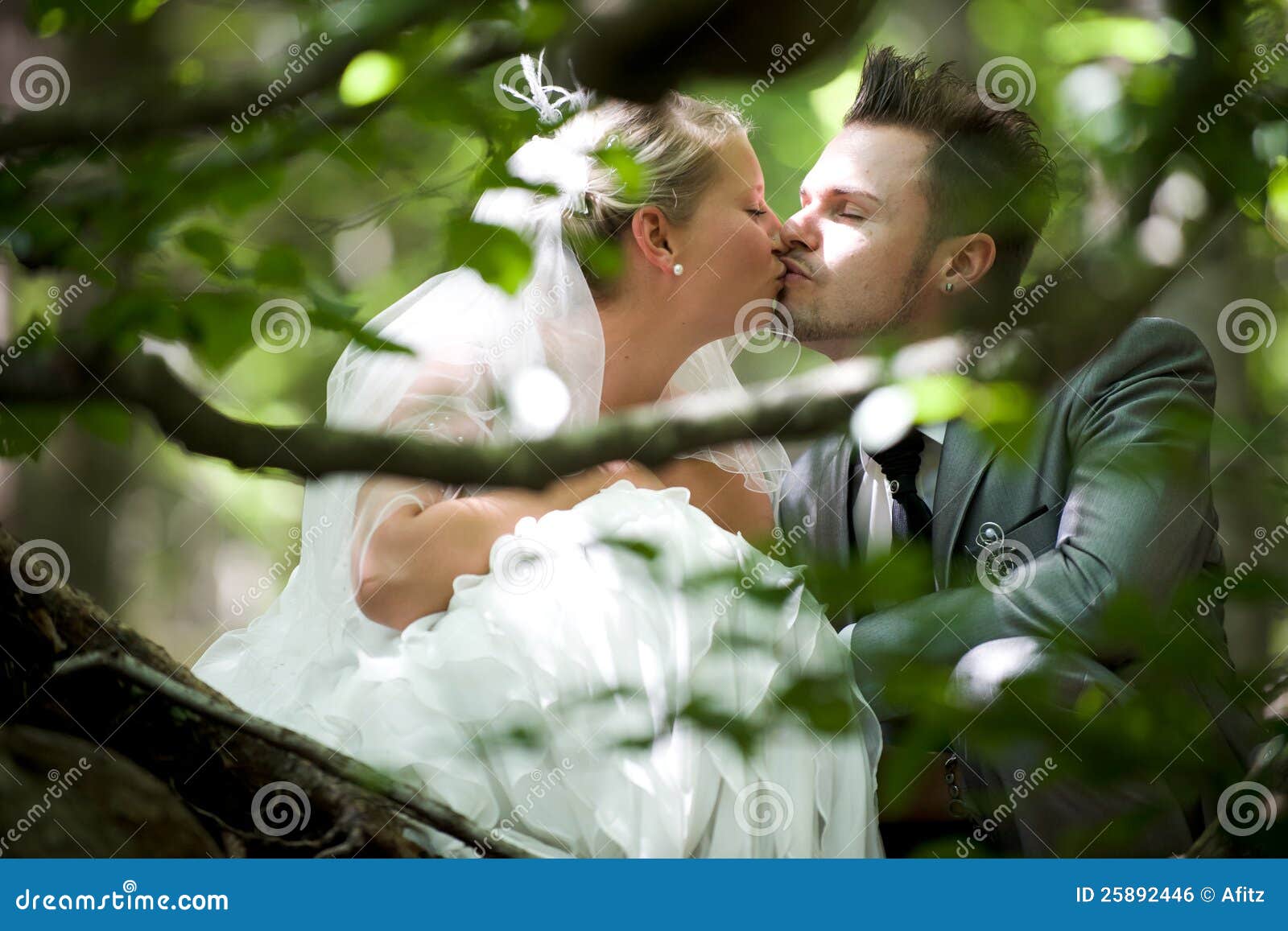 Brud och brudgum arkivfoto. Bild av förbindelse, kyss - 25892446