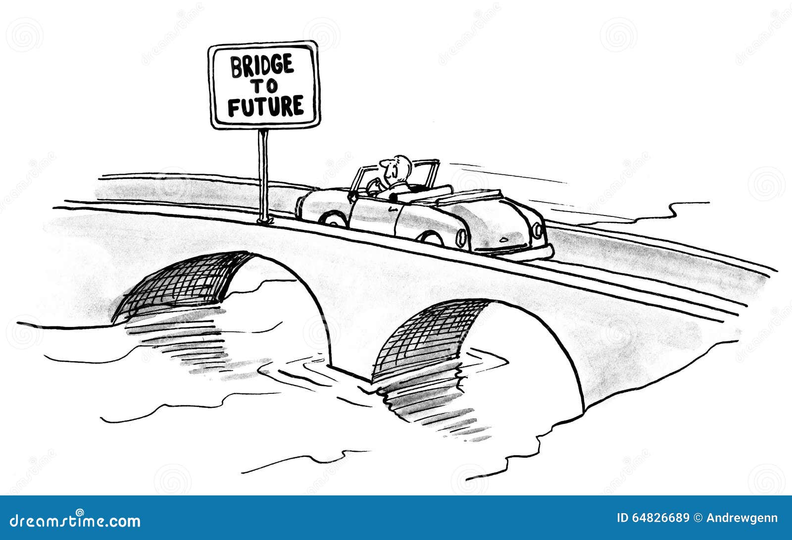 Brug aan Toekomst stock illustratie. Illustration of mannetje - 64826689