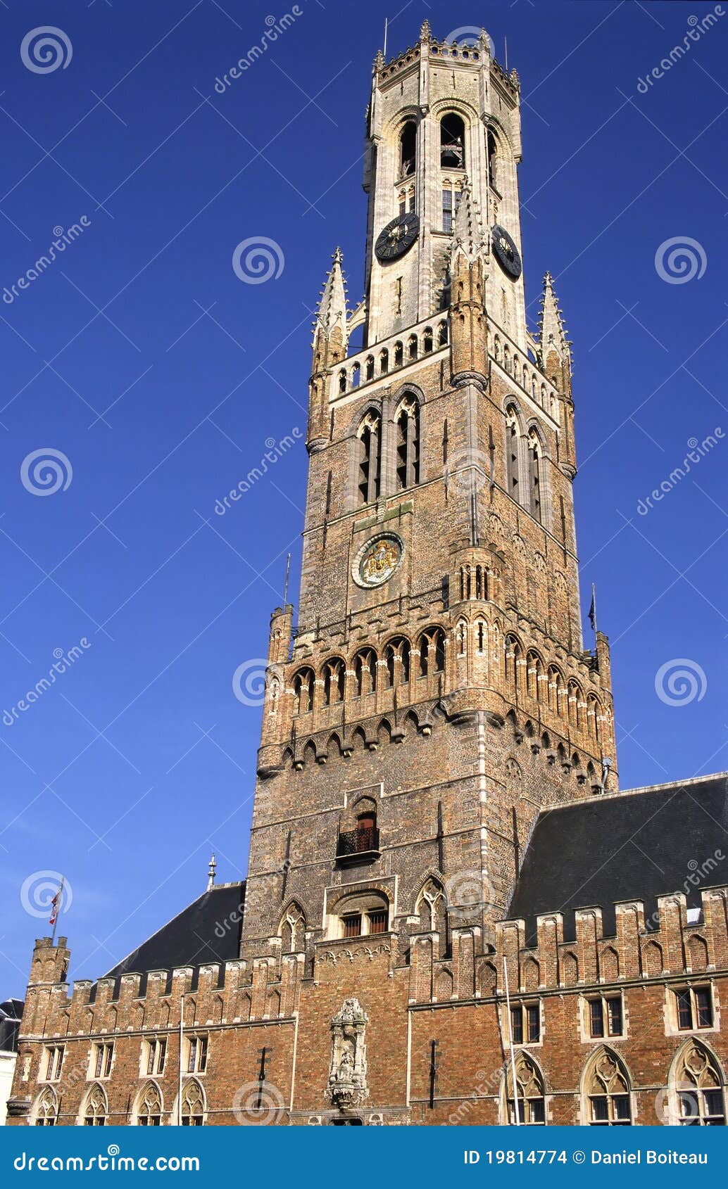 Bruges Belfry stock photo. Image of tall, buildings, destination - 19814774
