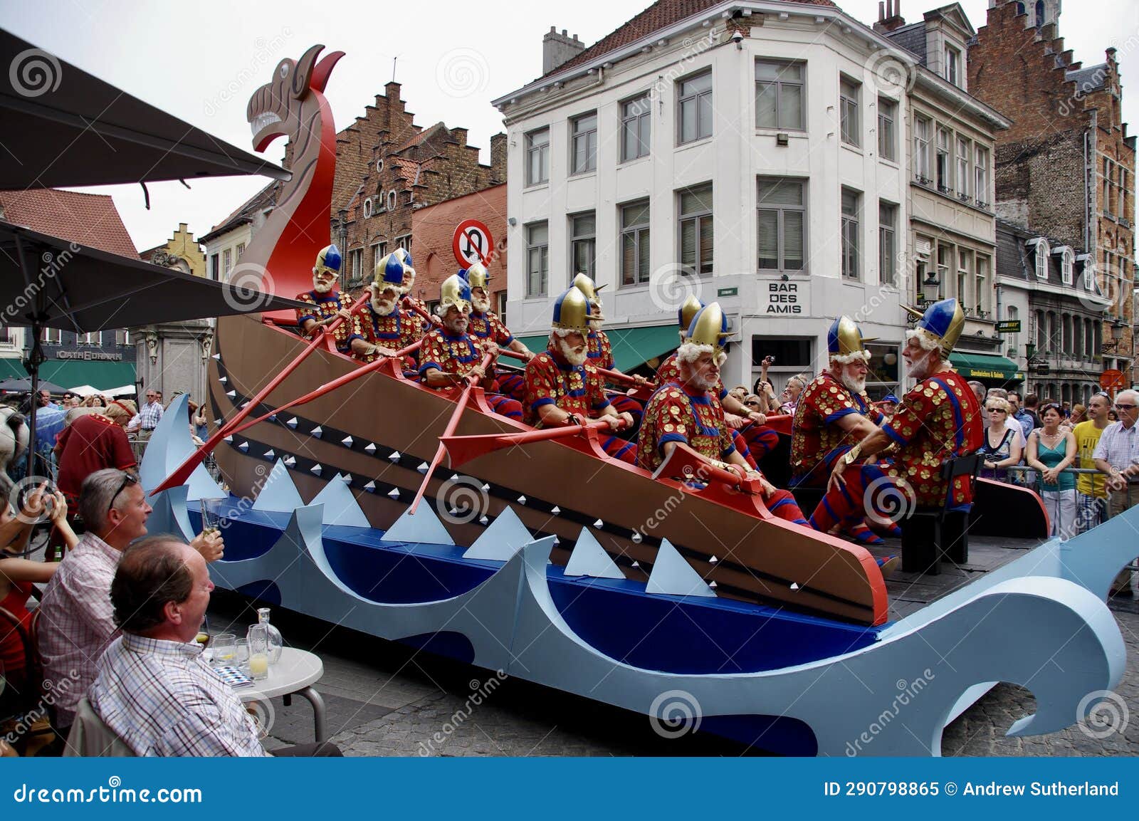 Vikings in a Longboat Float in the Procession of the Golden Tree ...