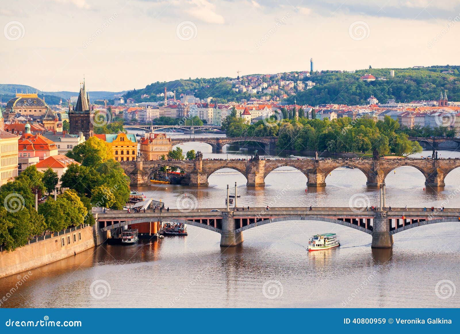 Bruggen van Praag stock afbeelding. Image of europees - 40800959