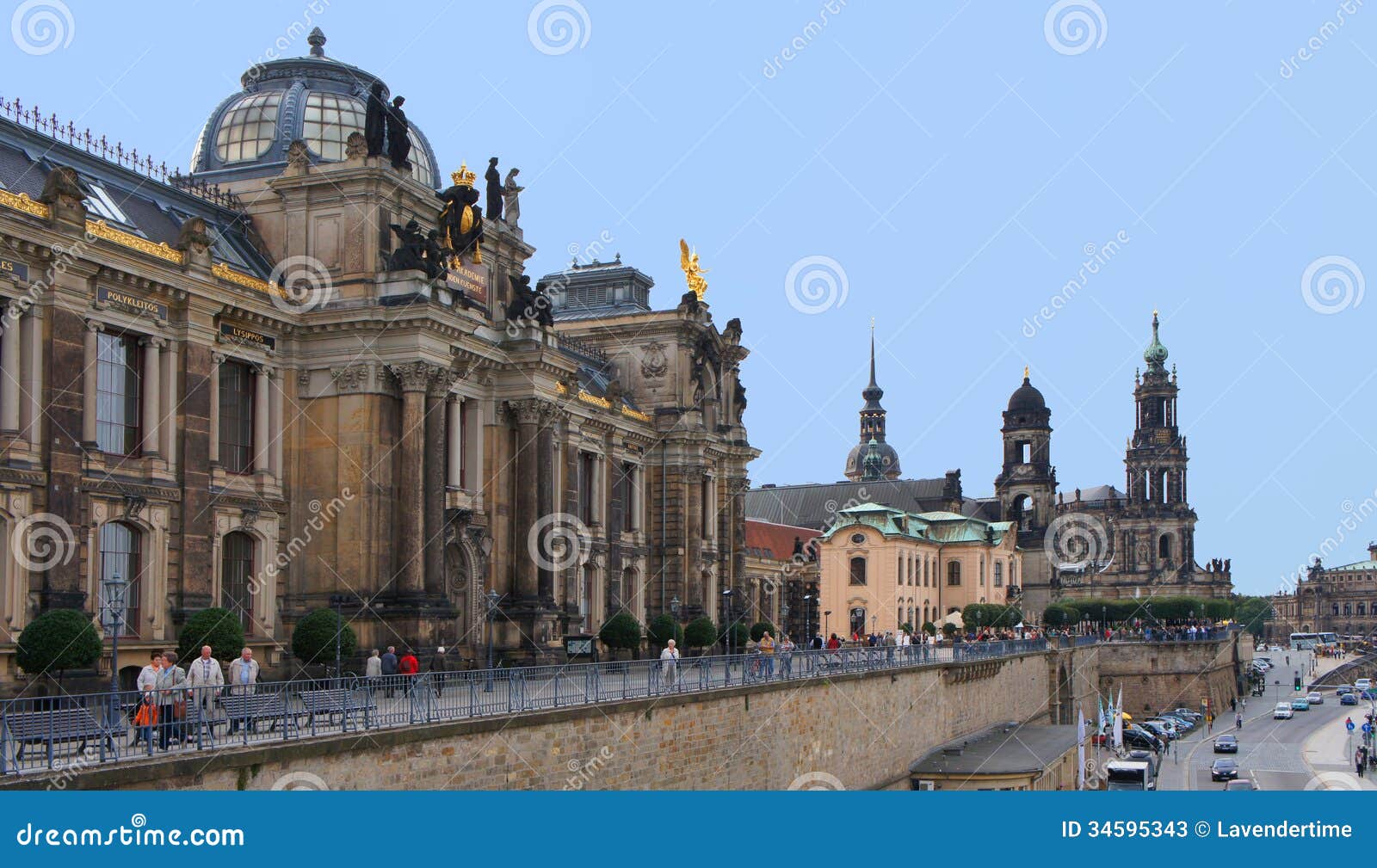 Bruhl Terrasse, Dresden editorial stock photo. Image of palace - 34595343