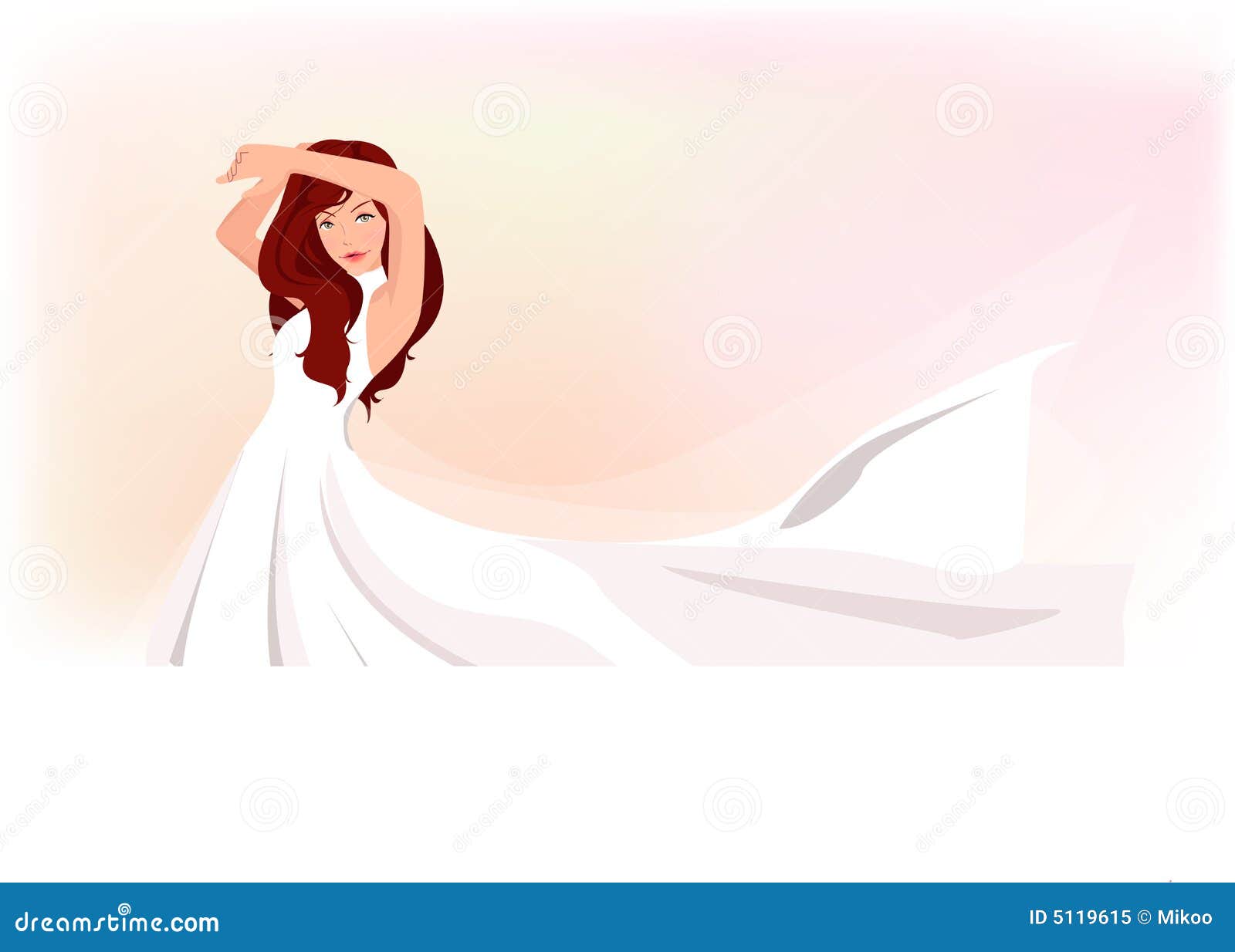 Bruid vector illustratie. Illustration of dame, gezondheid - 5119615
