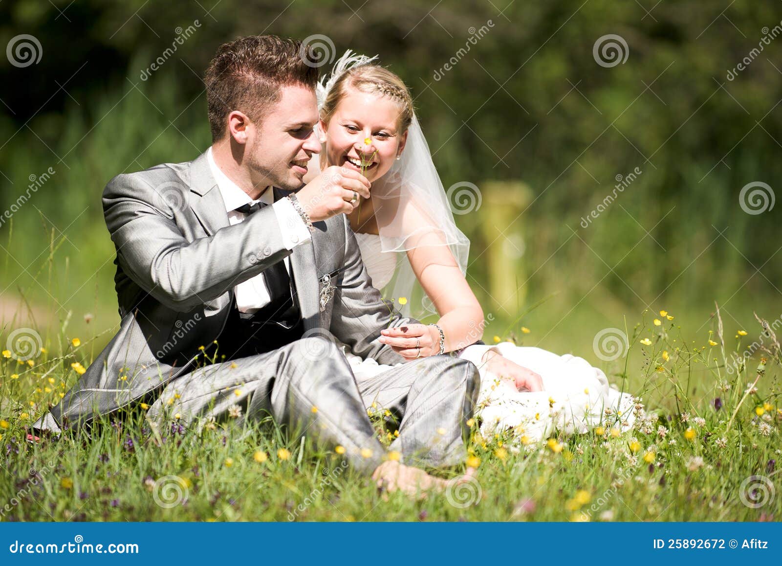 Bruid en bruidegom stock foto. Image of bruid, paar, pret - 25892672