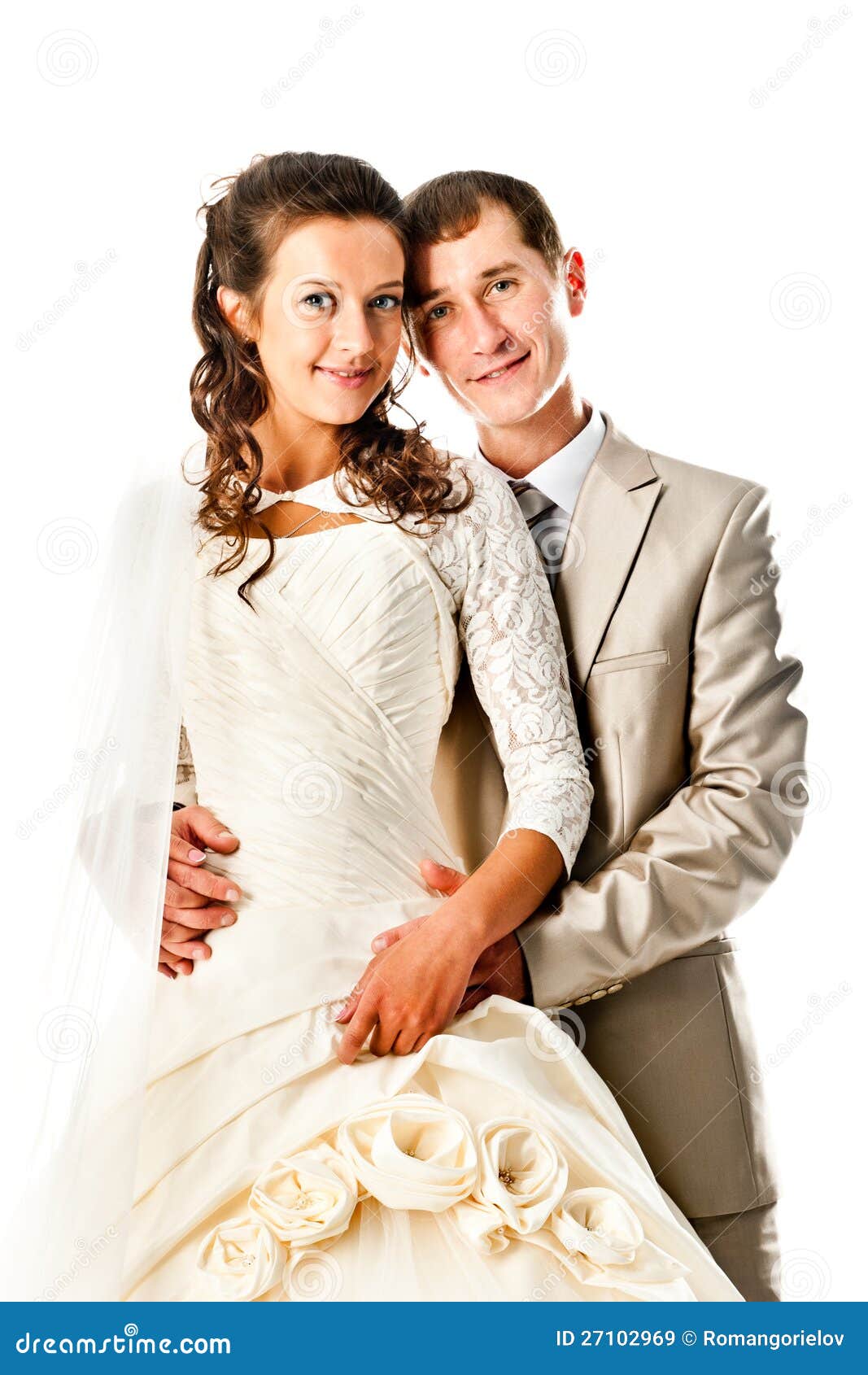 Bruid en bruidegom stock afbeelding. Image of vrolijk - 27102969
