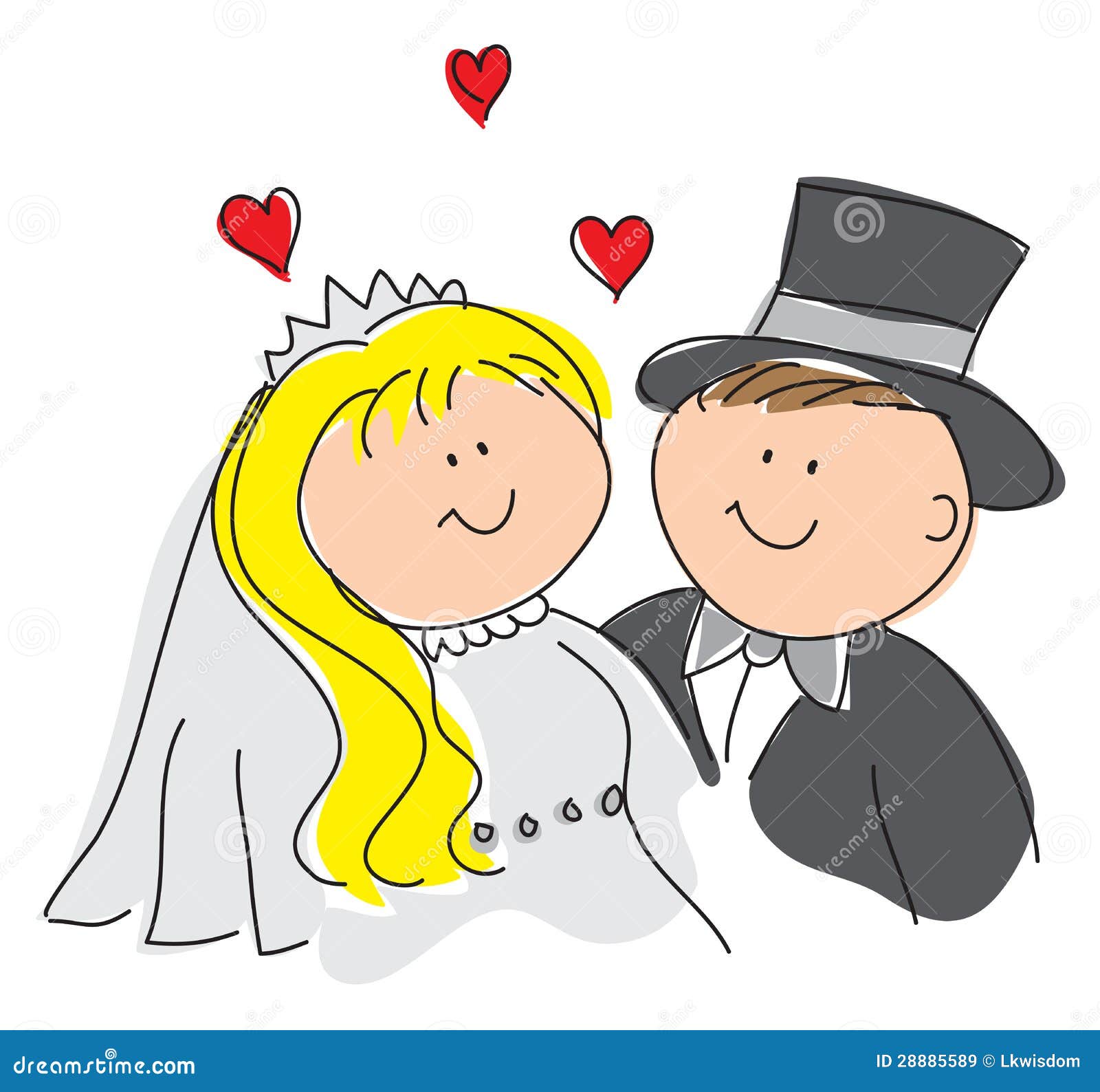 Bruid en Bruidegom vector illustratie. Illustration of vier - 28885589