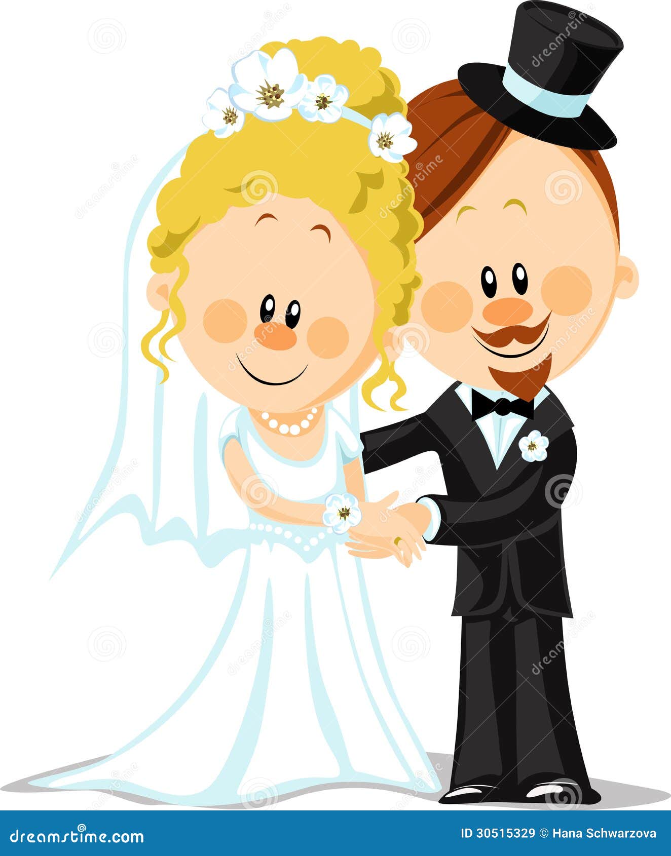 Bruid en bruidegom vector illustratie. Illustration of jong - 30515329