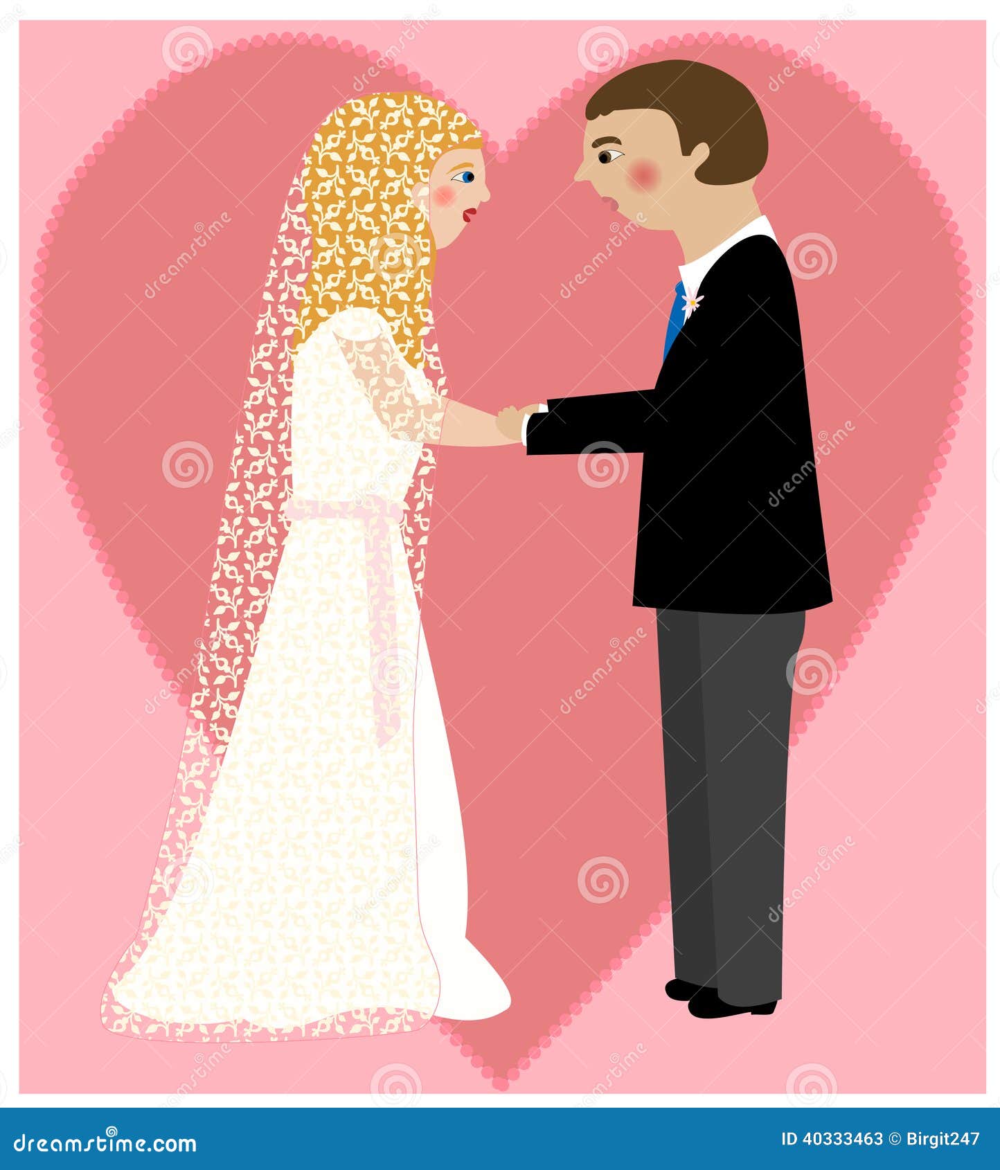 Bruid en Bruidegom vector illustratie. Illustration of hart - 40333463