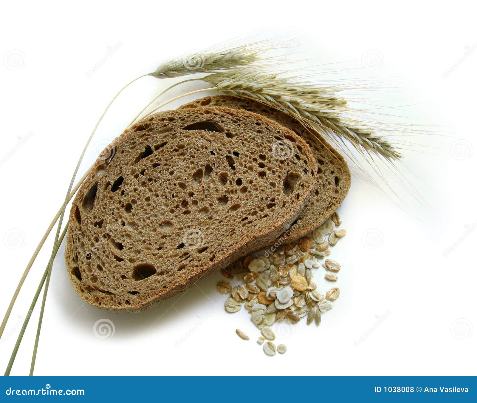 Bruin Brood, Roggeoren (aren) En Graan Stock Foto - Image of ...