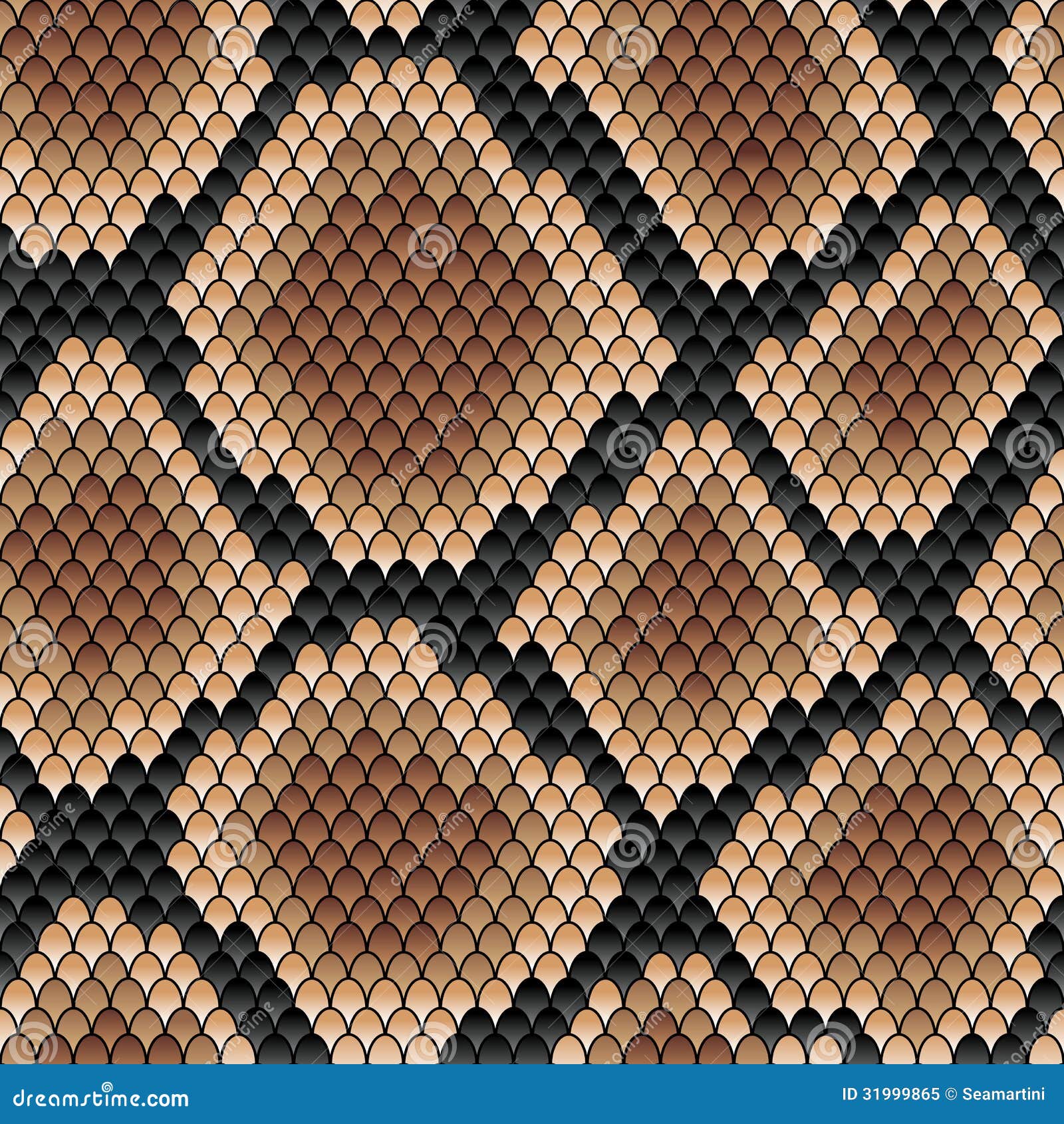 Bruin Slang Naadloos Patroon Vector Illustratie - Illustration of ...