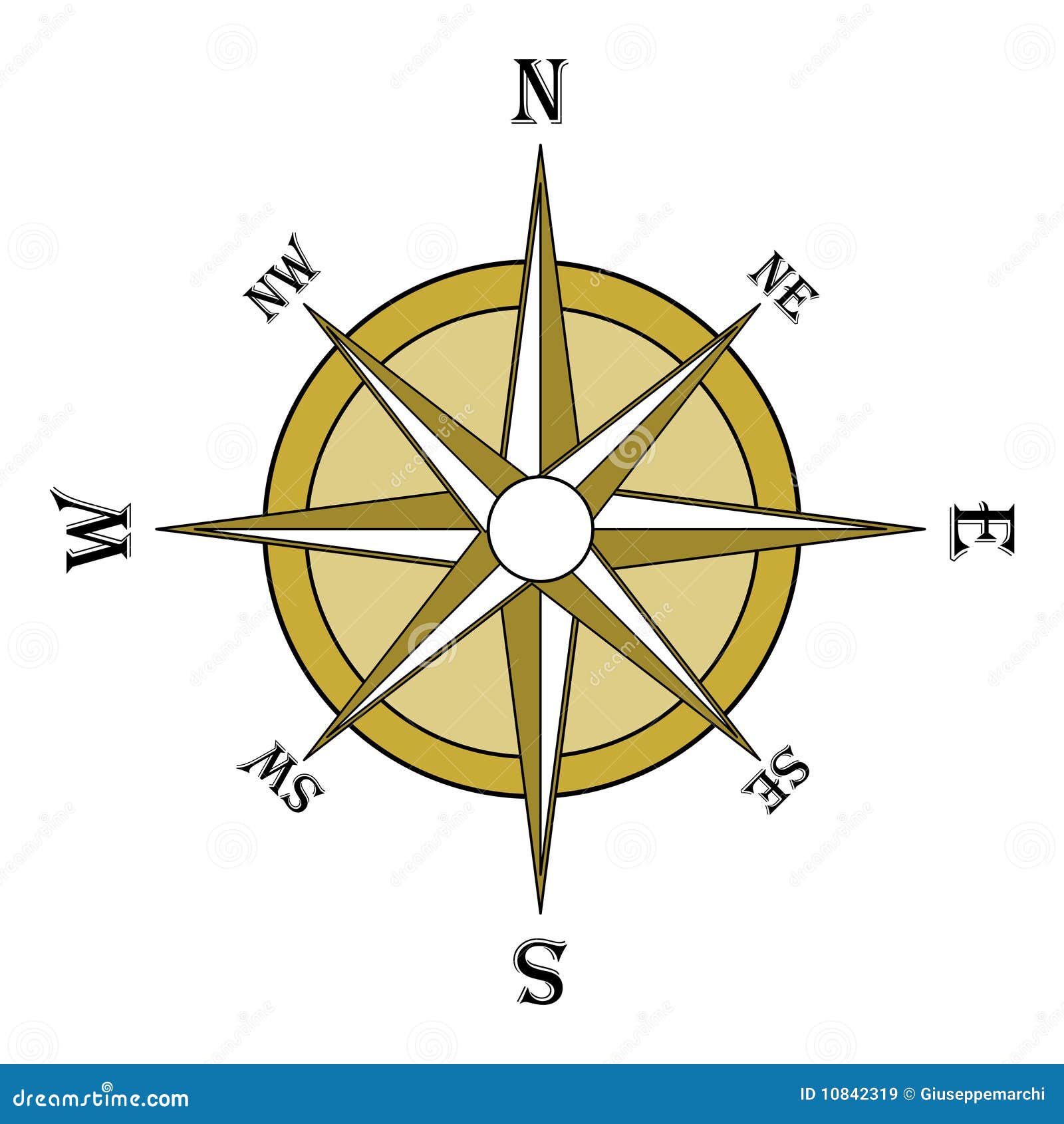 Bruine windroos vector illustratie. Illustration of apparatuur - 10842319