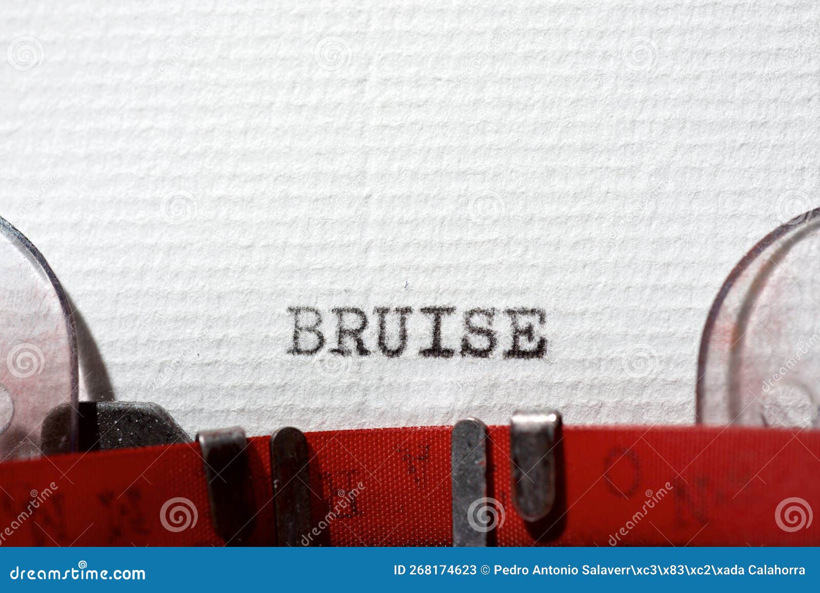 Bruise concept view stock image. Image of mark, typewriter - 268174623